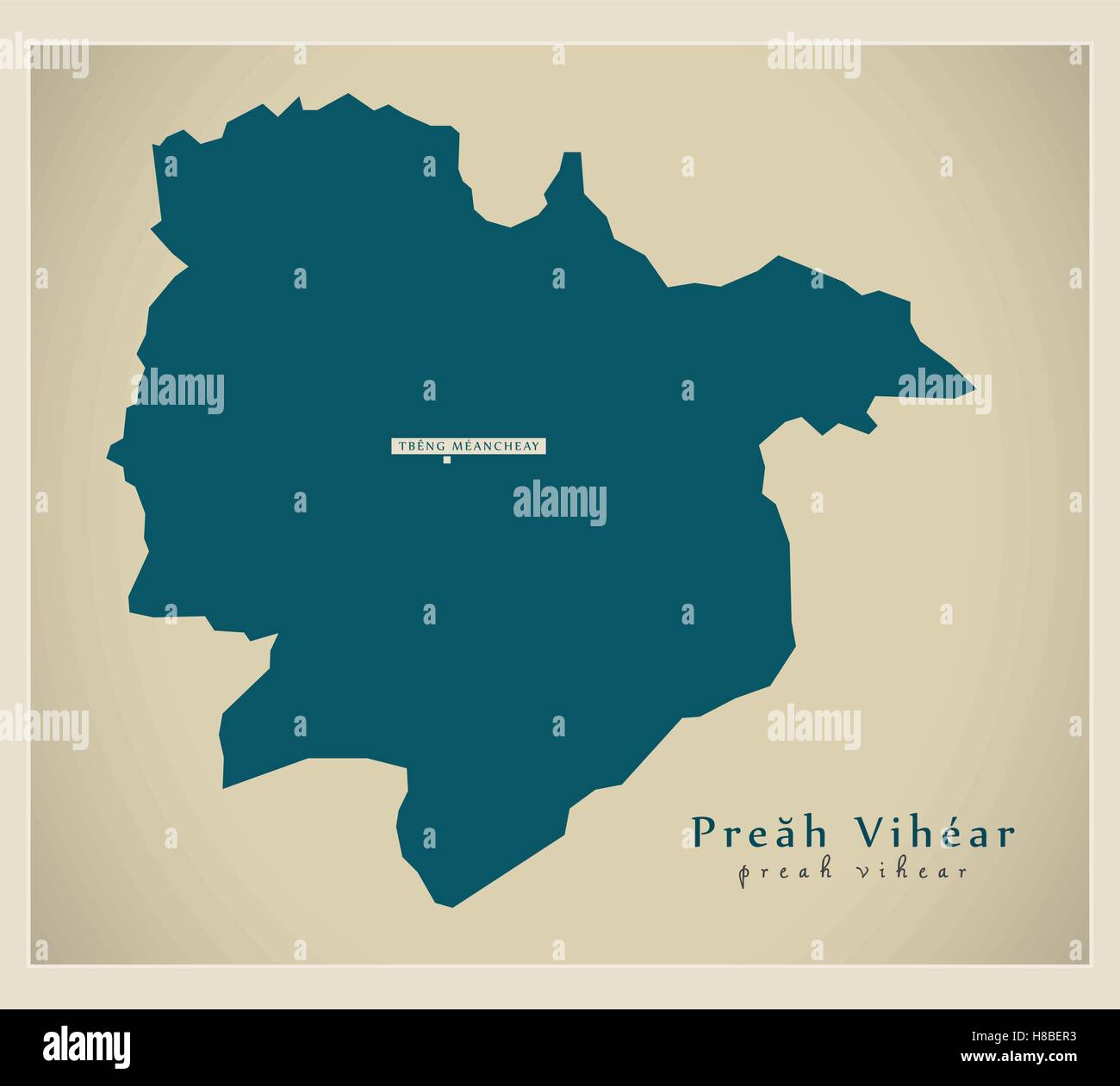 Modern Map - Preah Vihear KH Stock Vector Image & Art - Alamy
