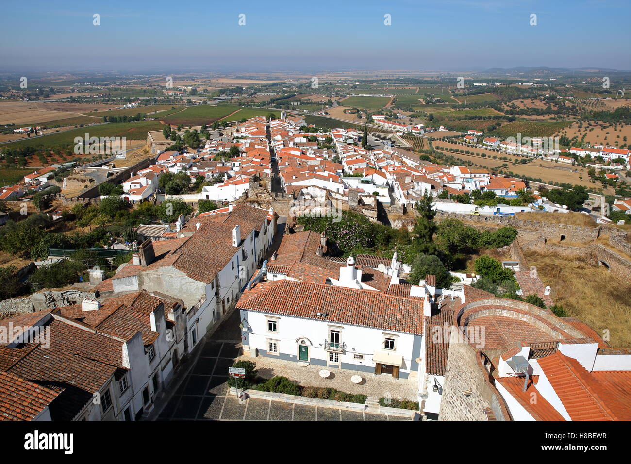 ESTREMOZ, PORTUGAL: View of the Old Town from the Tower of the Three ...