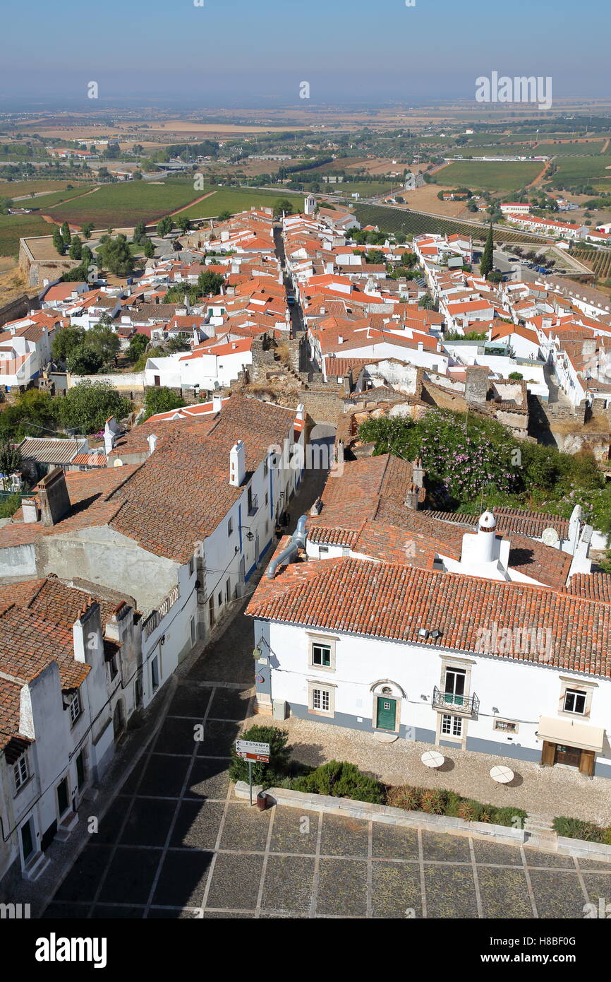 ESTREMOZ, PORTUGAL: View of the Old Town from the Tower of the Three ...