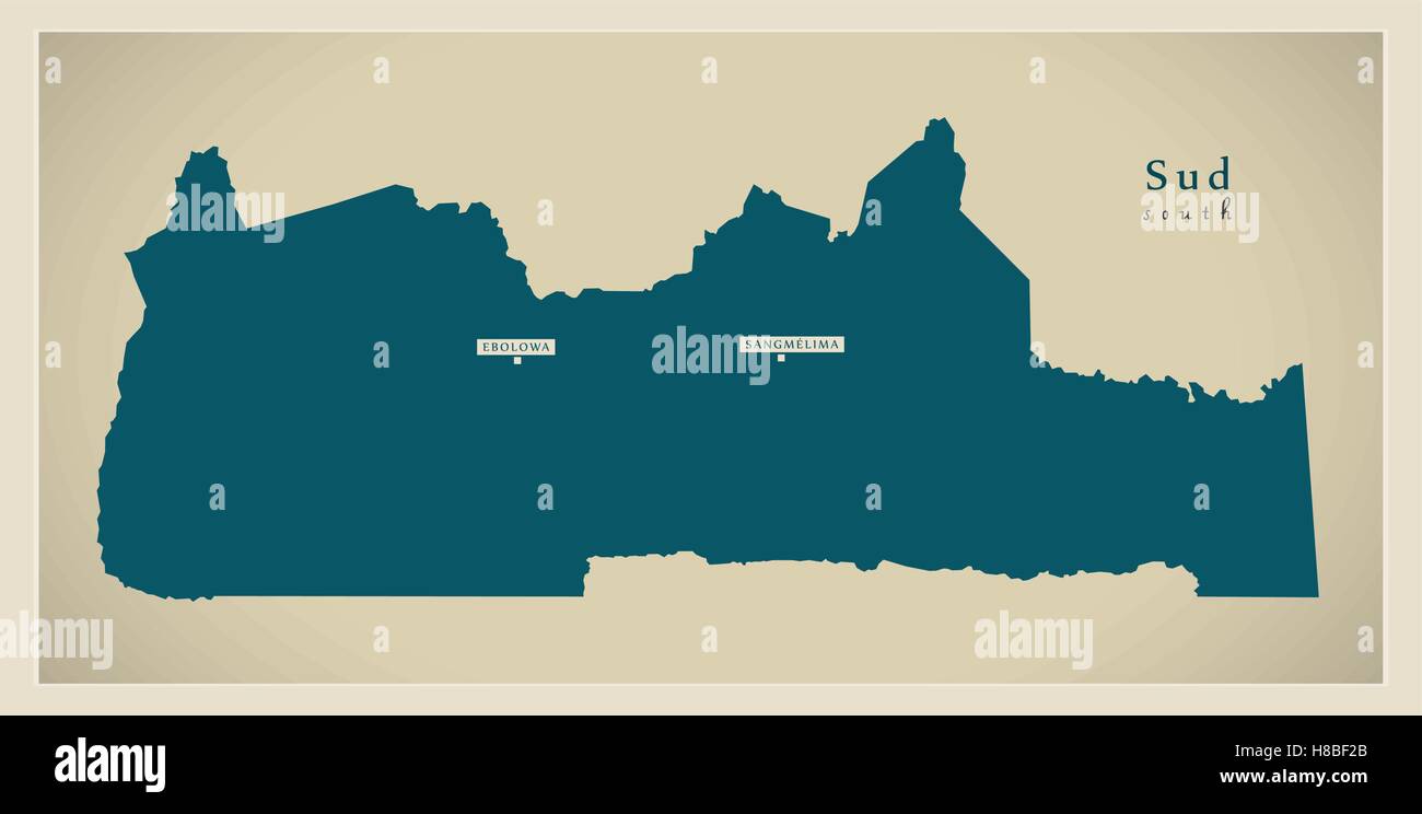 Modern Map - Sud CM Stock Vector Image & Art - Alamy
