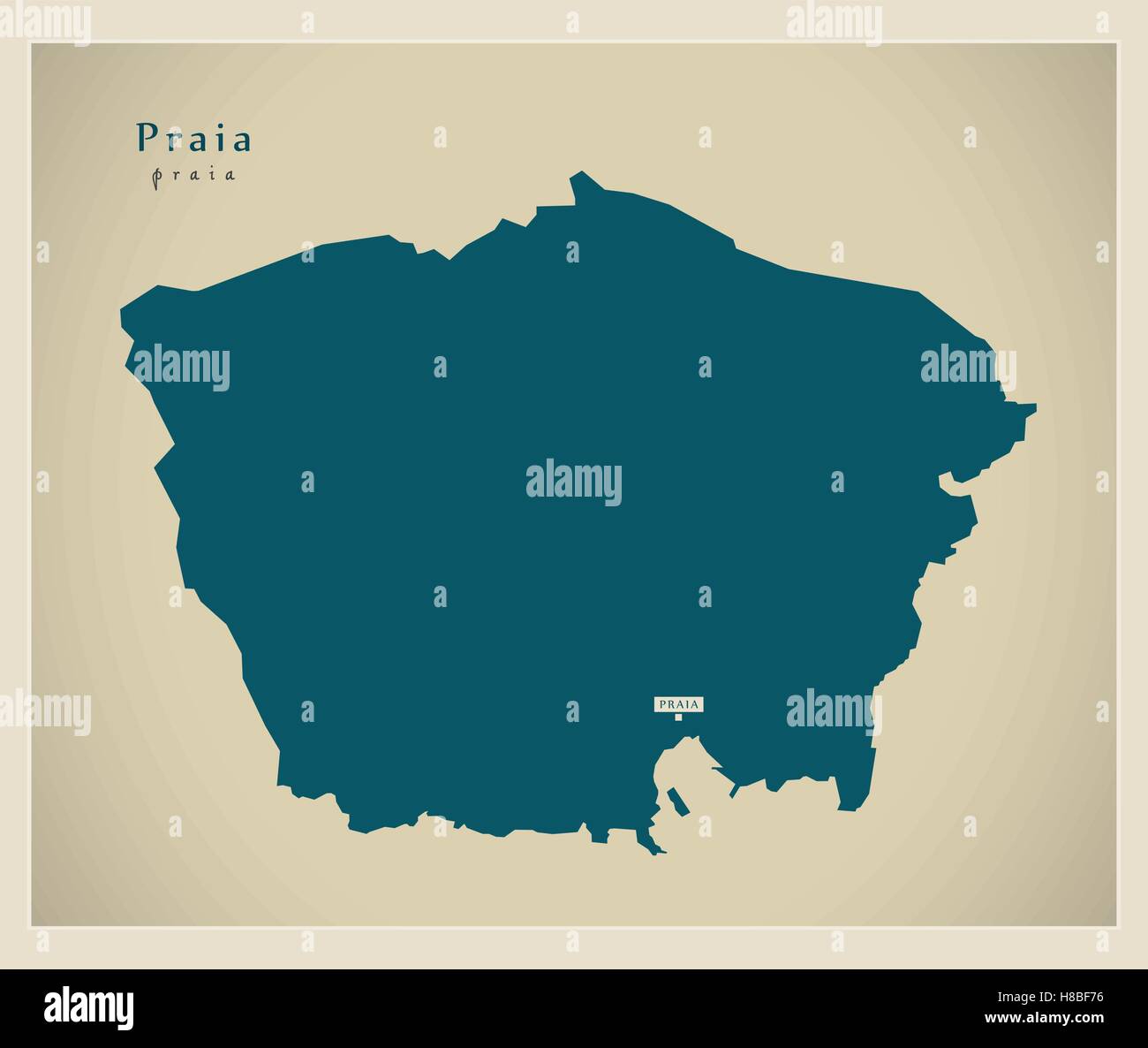 Modern Map - Praia CV Stock Vector Image & Art - Alamy