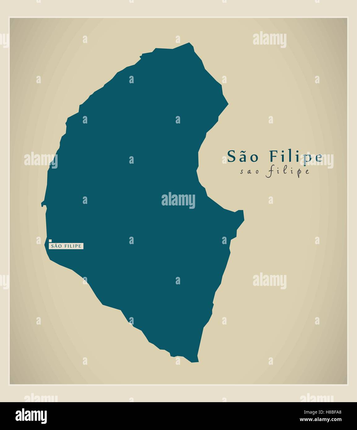Sao filipe vector map hi-res stock photography and images - Alamy