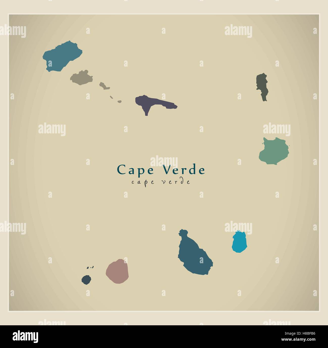 Map of cape verde hi-res stock photography and images - Alamy