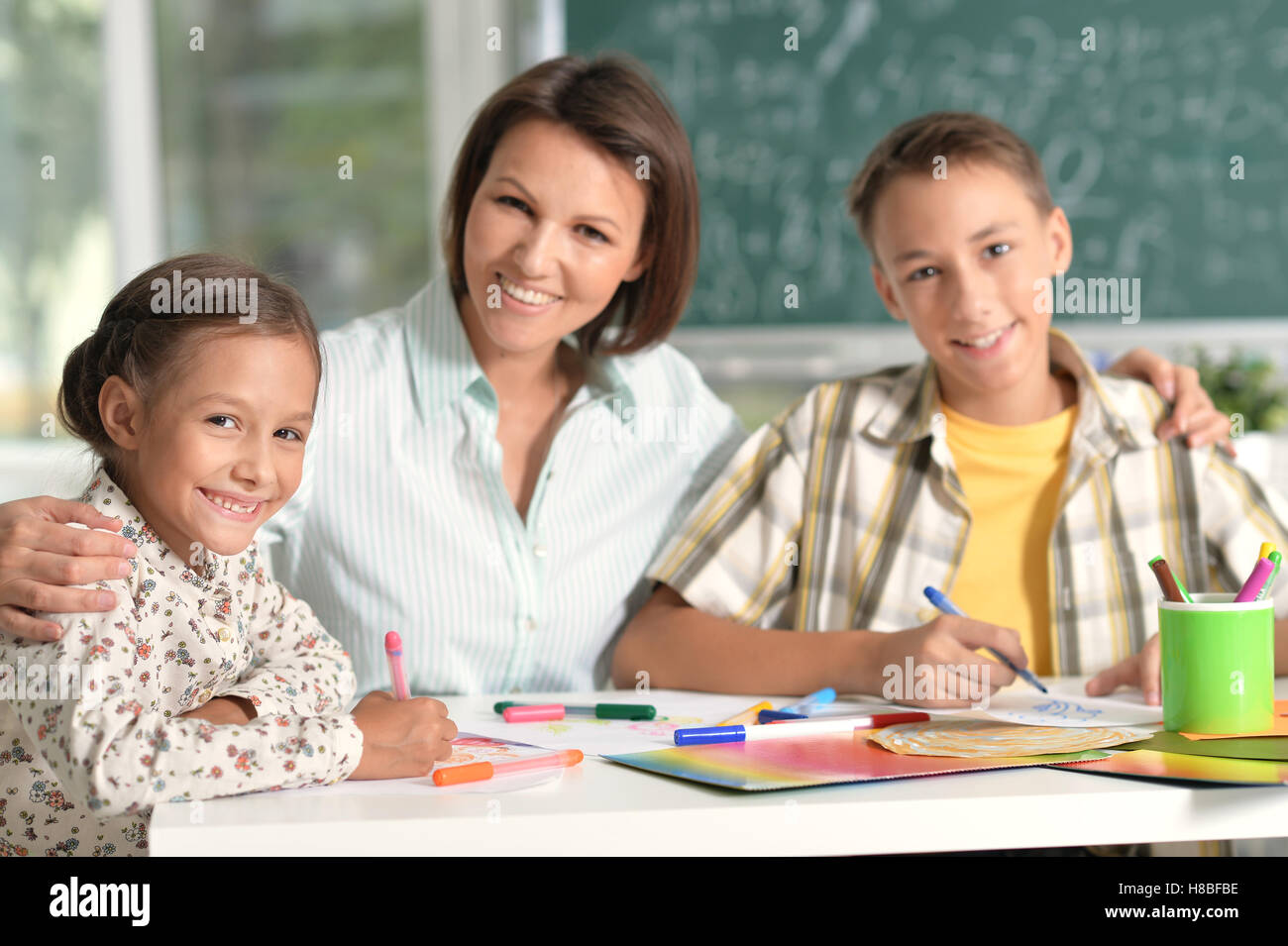 children at school in the classroom Stock Photo - Alamy