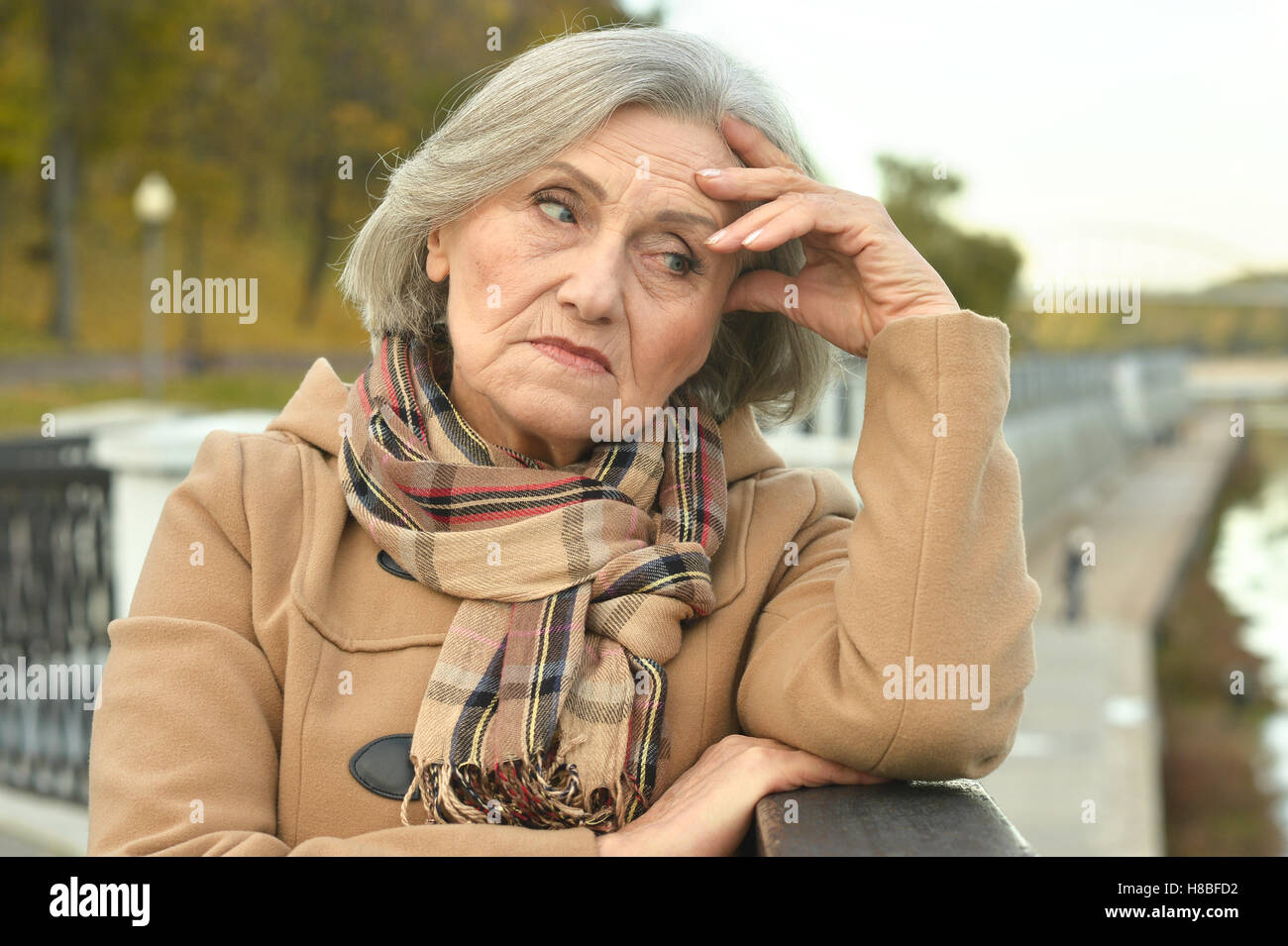 senior sad woman Stock Photo - Alamy