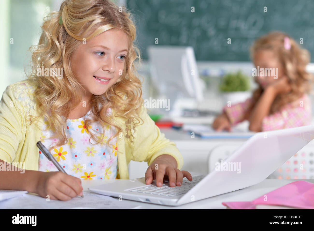 beautiful little girls at class Stock Photo - Alamy