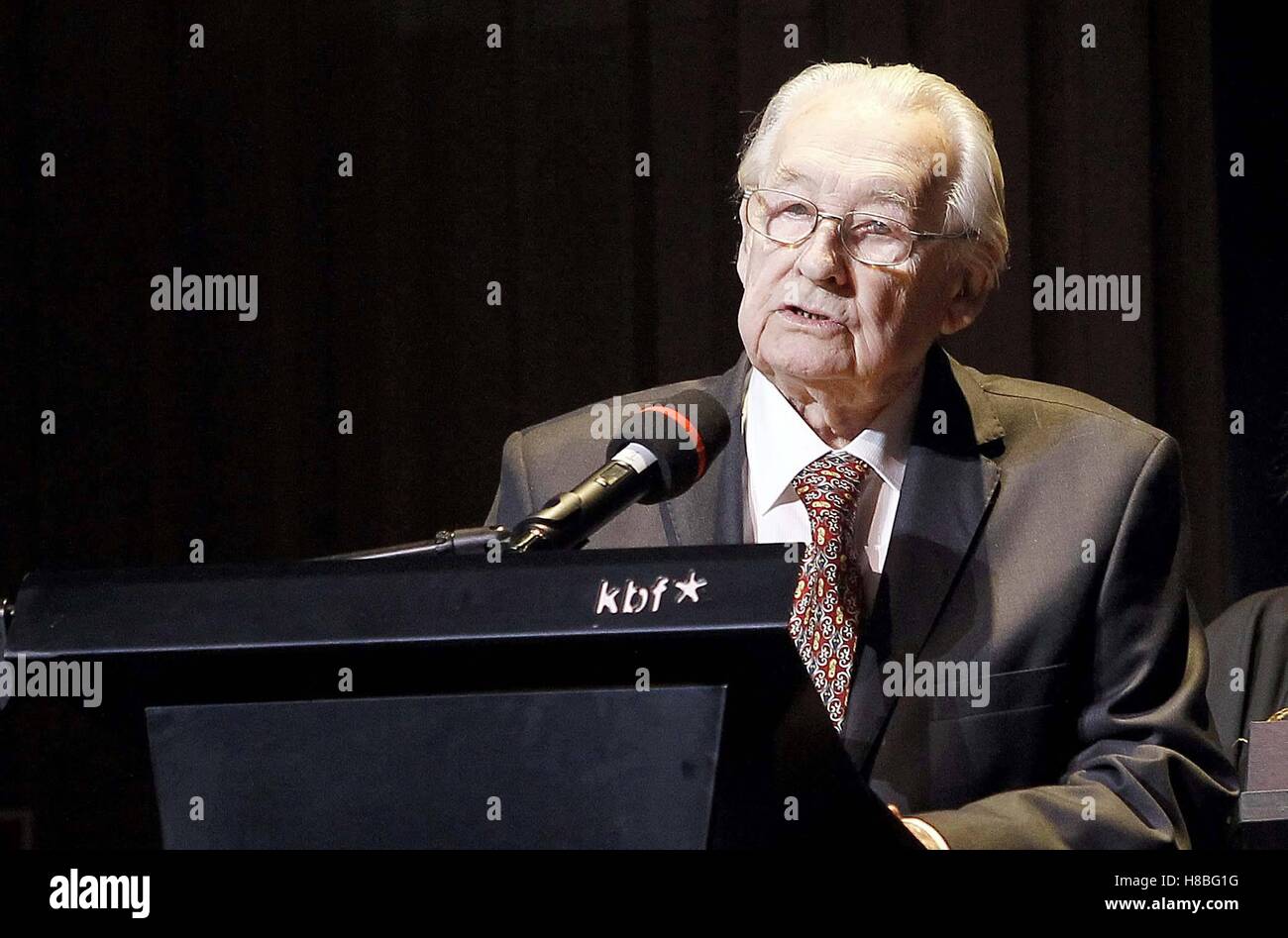 Lech Walesa and director Andrzej Wajda attend the 'Walesa Man Of Hope ...