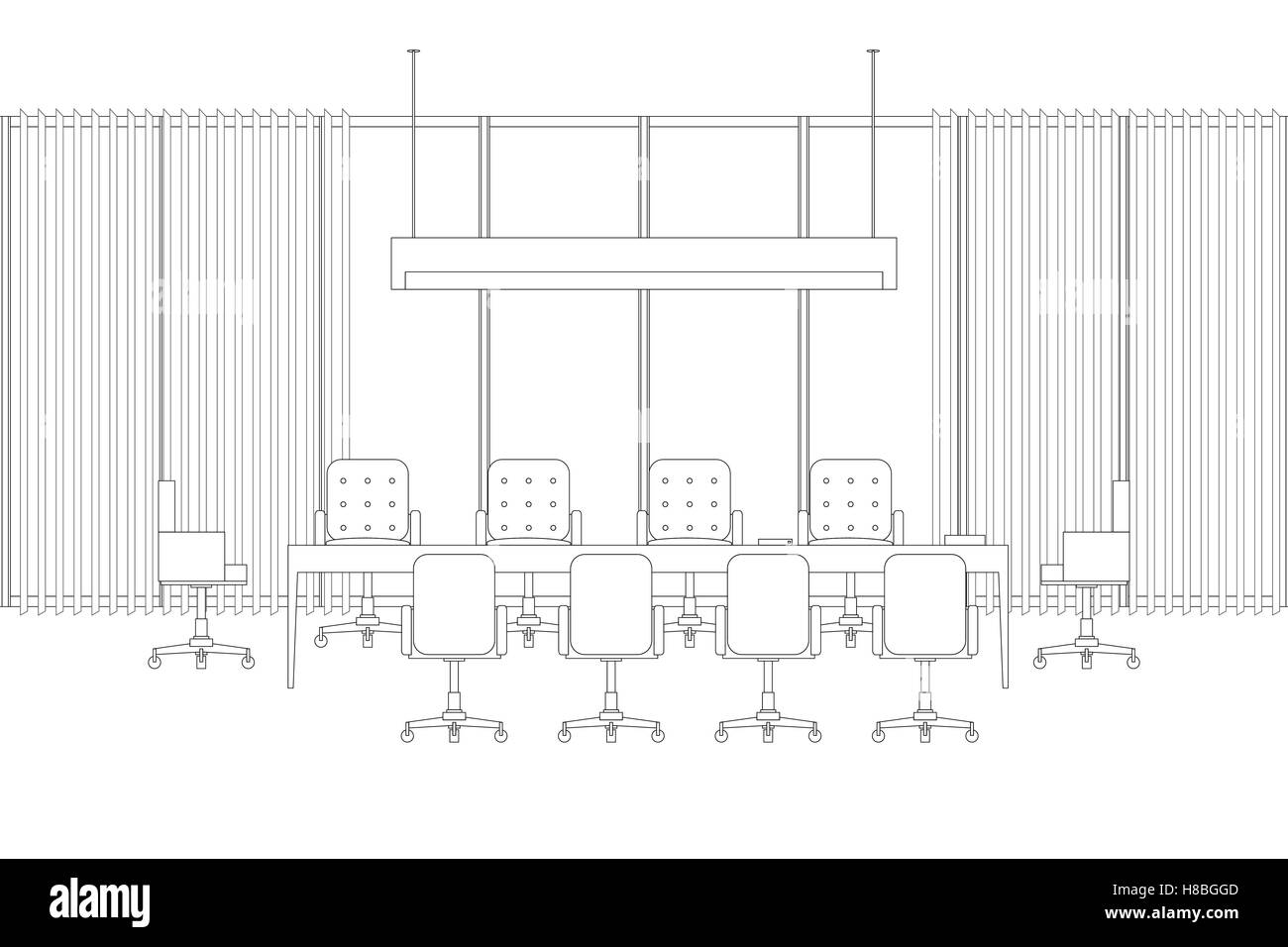 Meeting room line interior Stock Vector Image & Art - Alamy