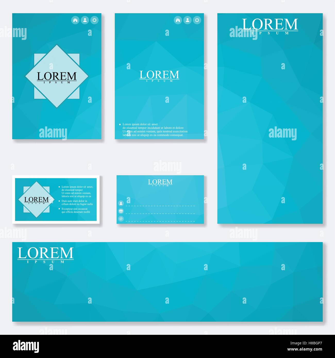 Set of modern templates for brochure, flyer, visit cards and banner ...