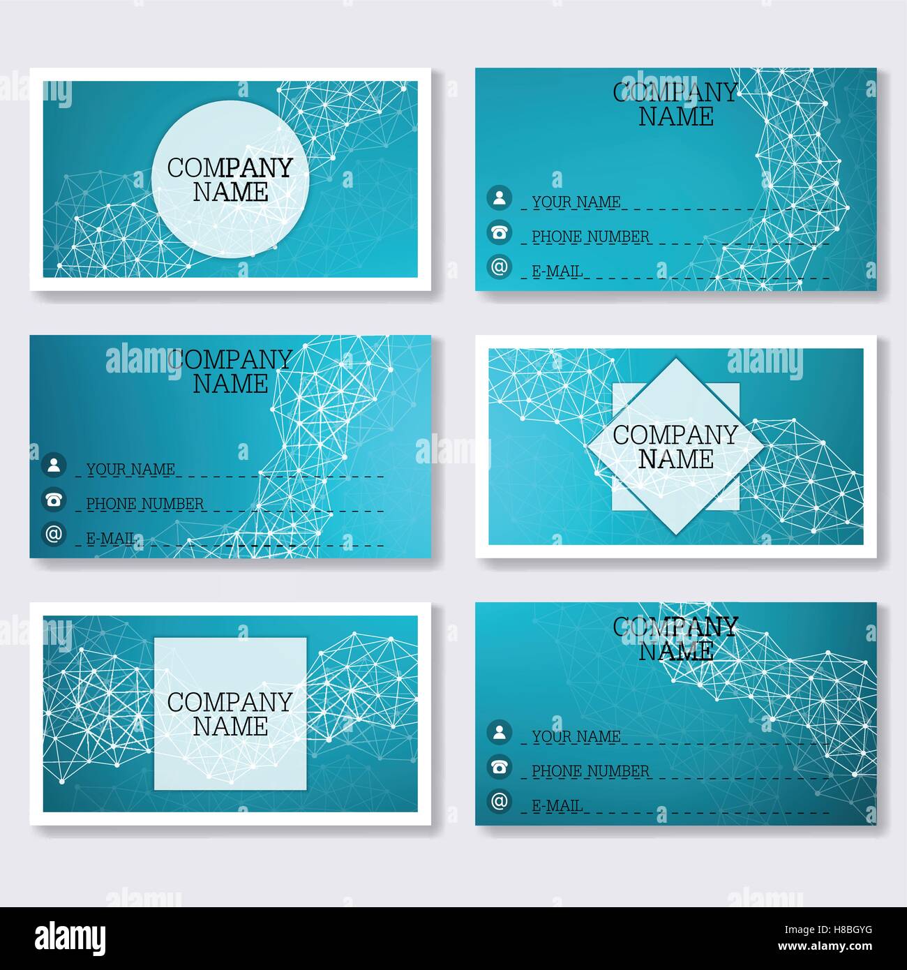 Set template of modern business visiting cards. Abstract background ...