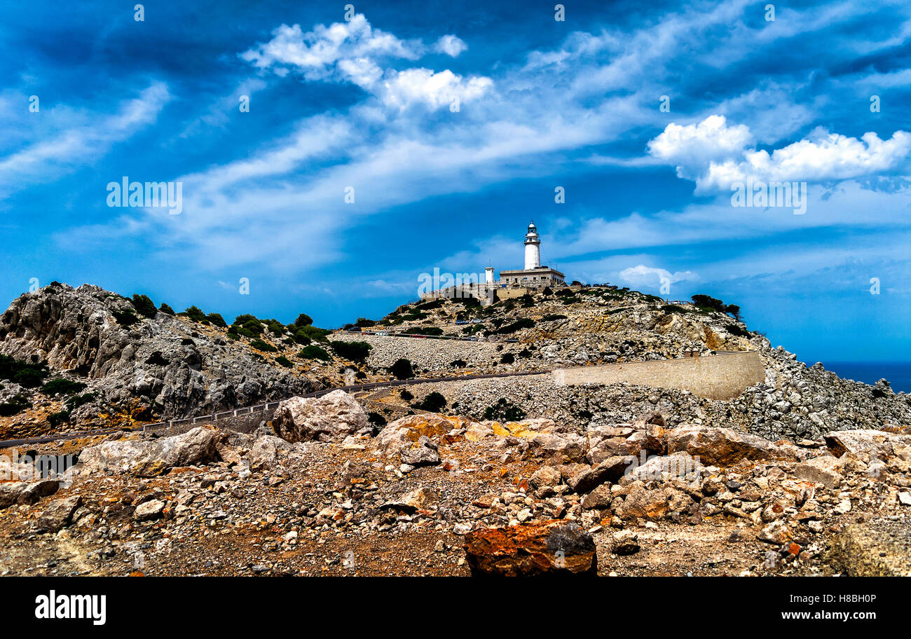 Lighthouse at Cape Formentor in the Coast of North Mallorca, Spain ...