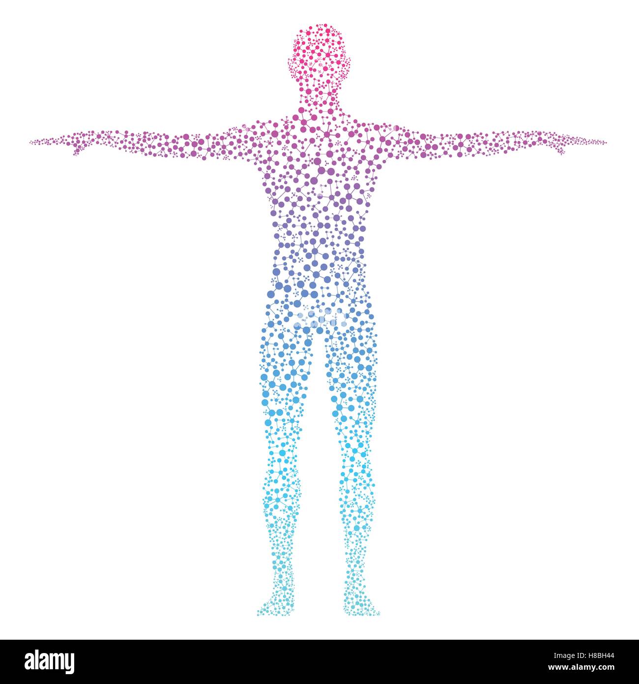 Human. Structure molecule of man. Vector illustration. Medicine ...