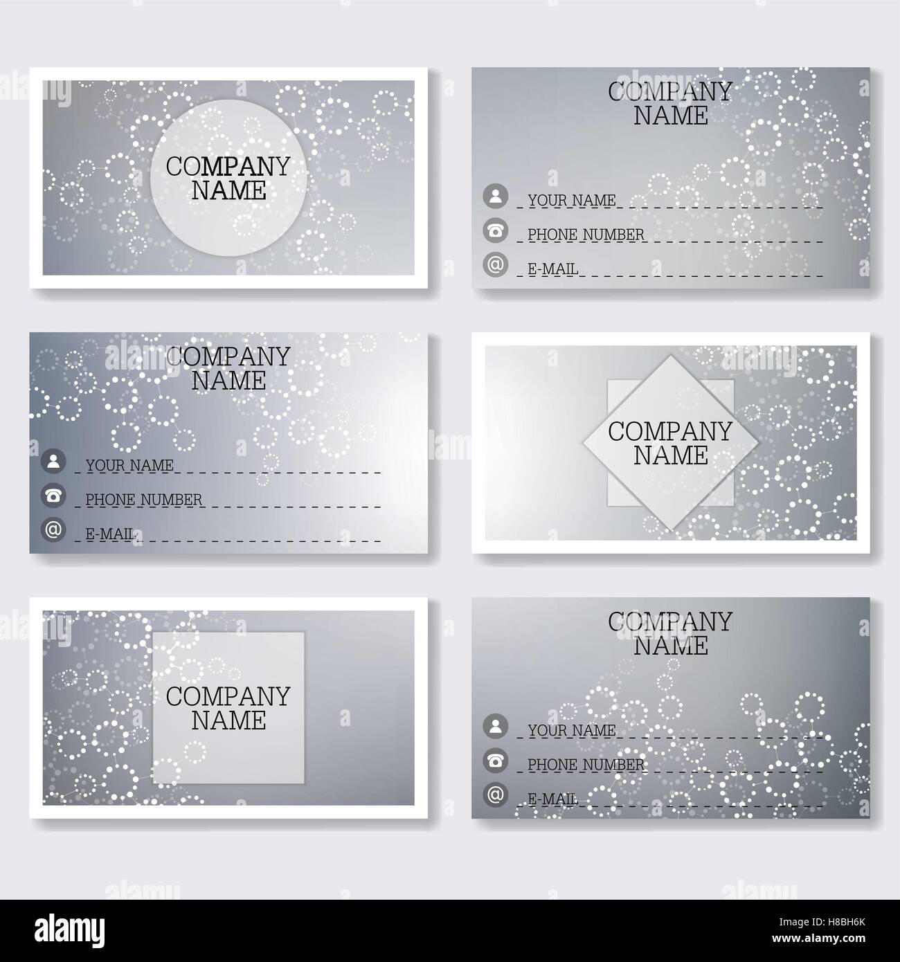Set template of modern business visiting cards. Abstract background ...