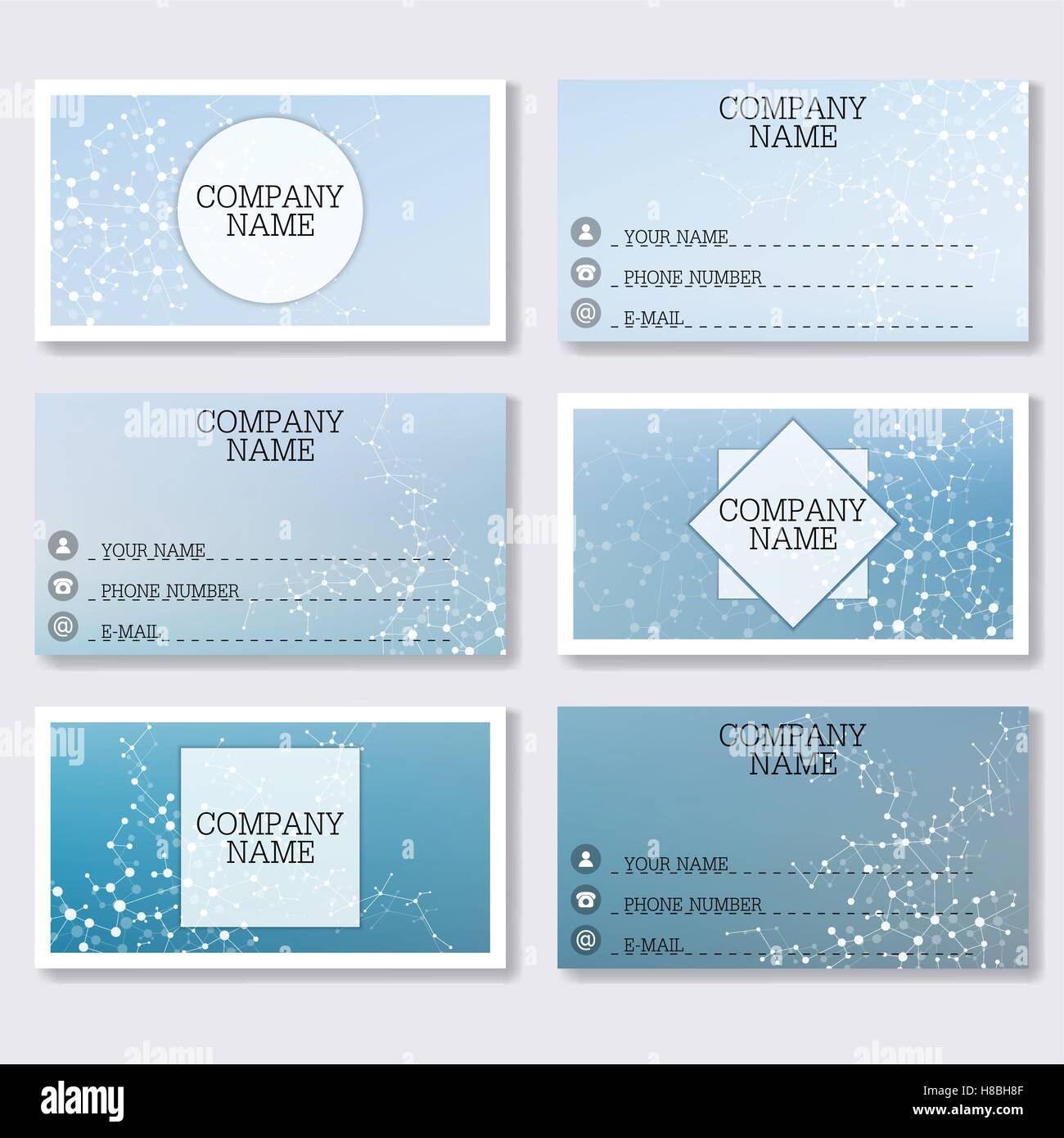 Set template of modern business visiting cards. Abstract background ...