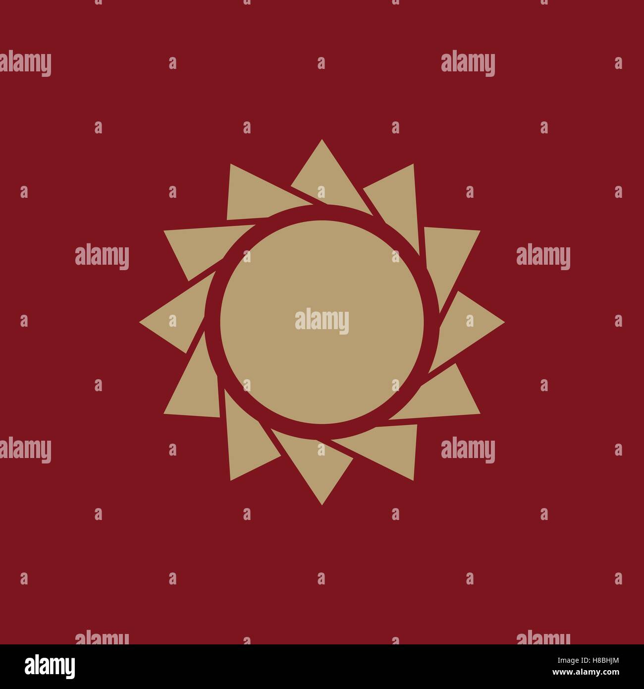The sun icon. Sunrise and sunshine, weather, sun symbol. UI. Web. Logo ...