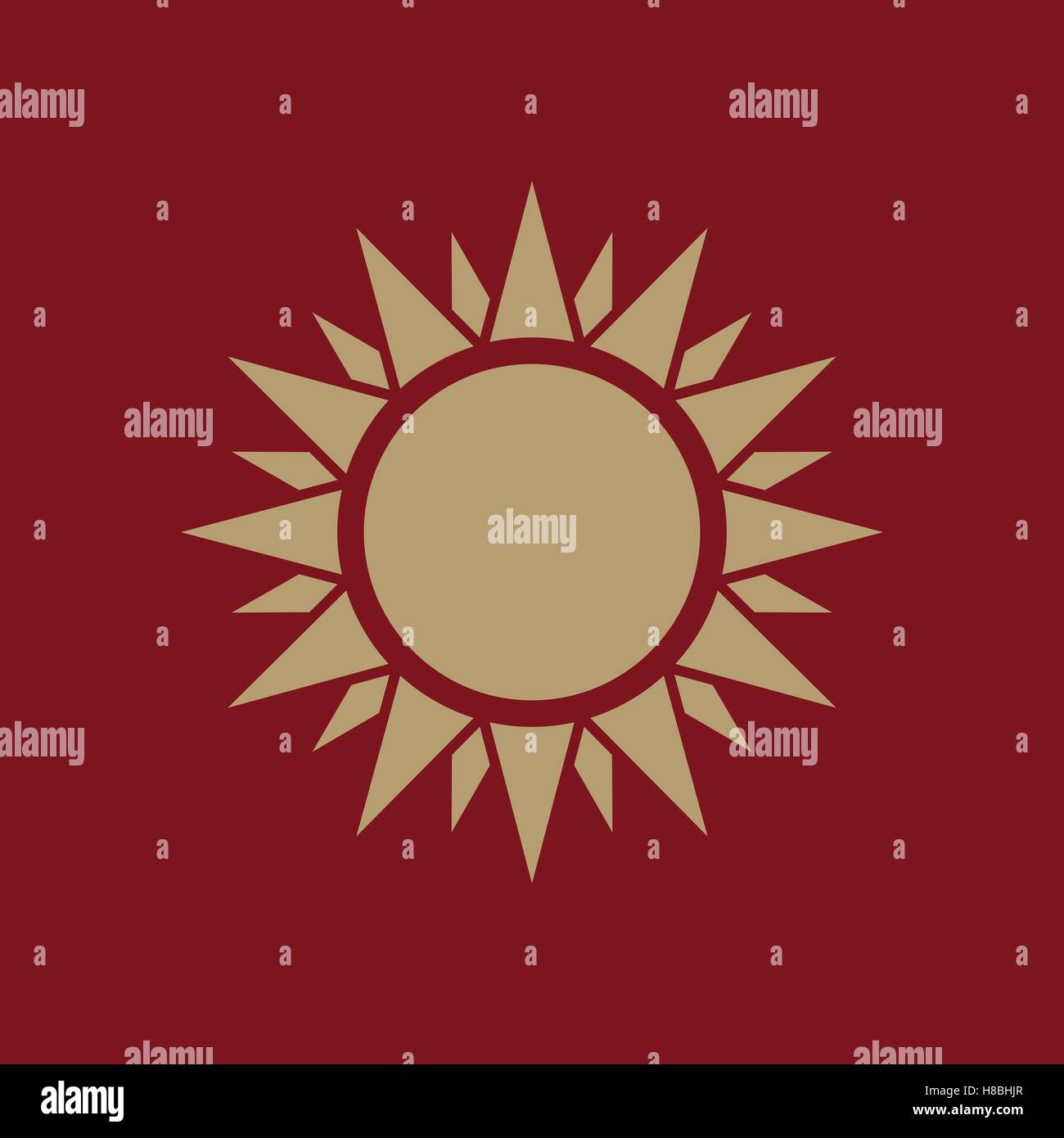The sunshine icon. Sunrise and sunshine, weather, sun symbol. UI. Web ...