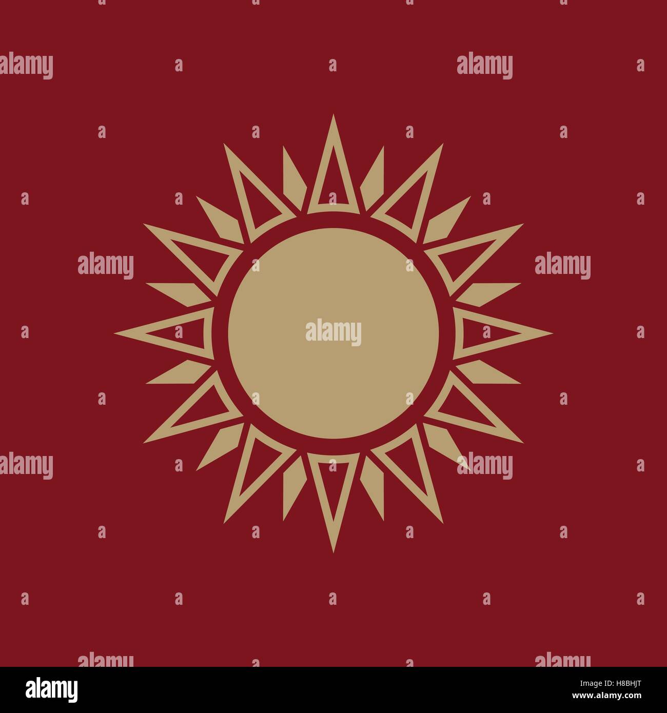 The weather icon. Sunrise and sunshine, weather, sun symbol. UI. Web ...