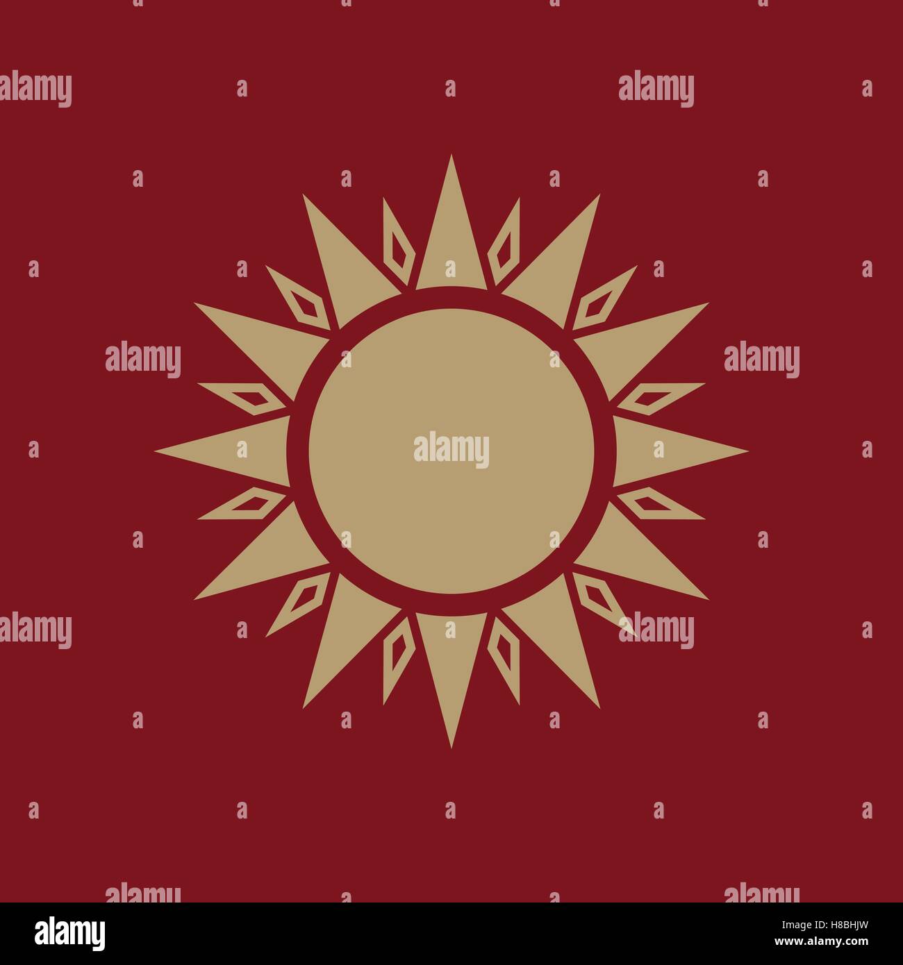 The sun icon. Sunrise and sunshine, weather, sun symbol. UI. Web. Logo ...