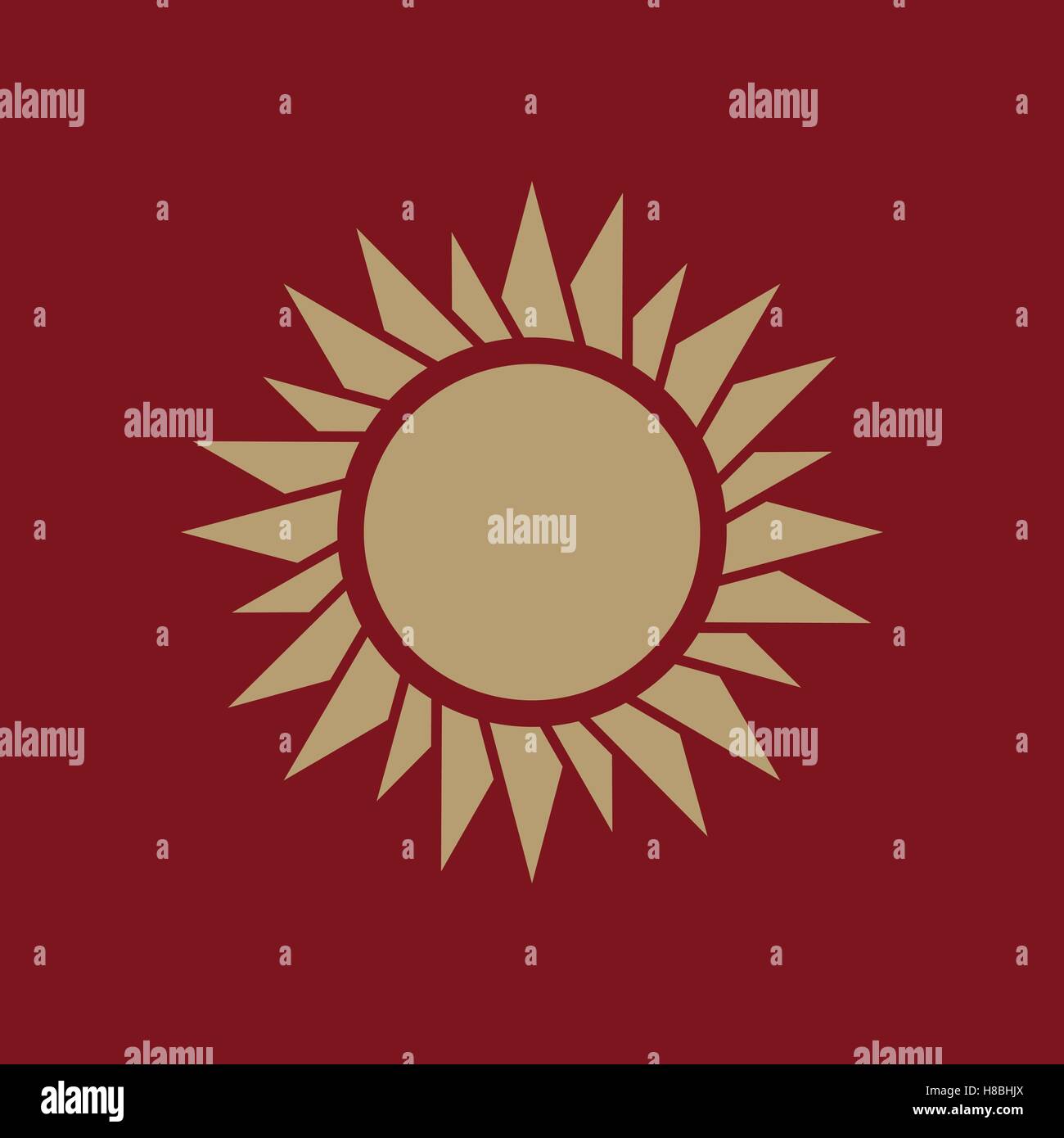The sunrise icon. Sunrise and sunshine, weather, sun symbol. UI. Web ...