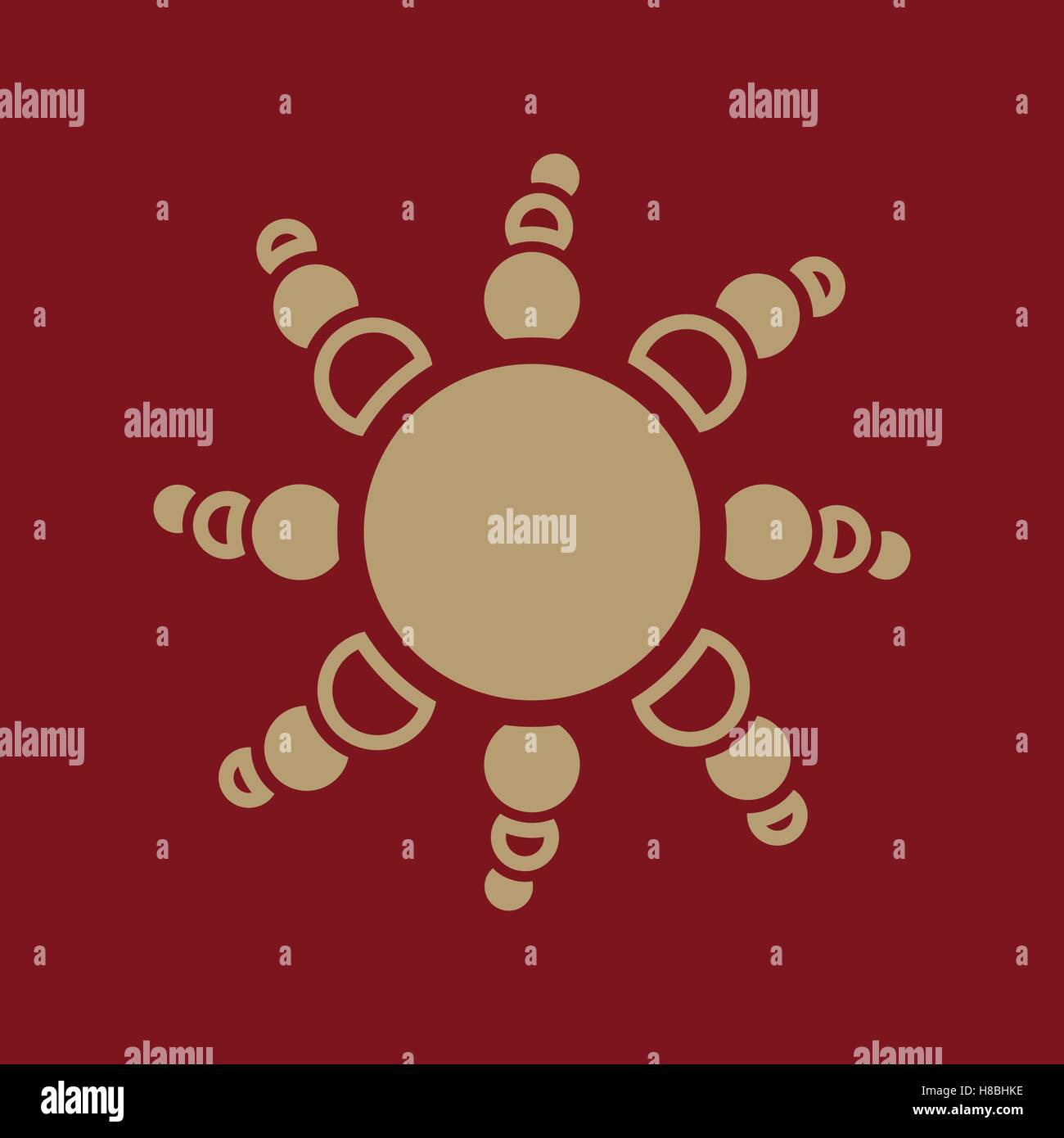 The weather icon. Sunrise and sunshine, weather, sun symbol. UI. Web ...