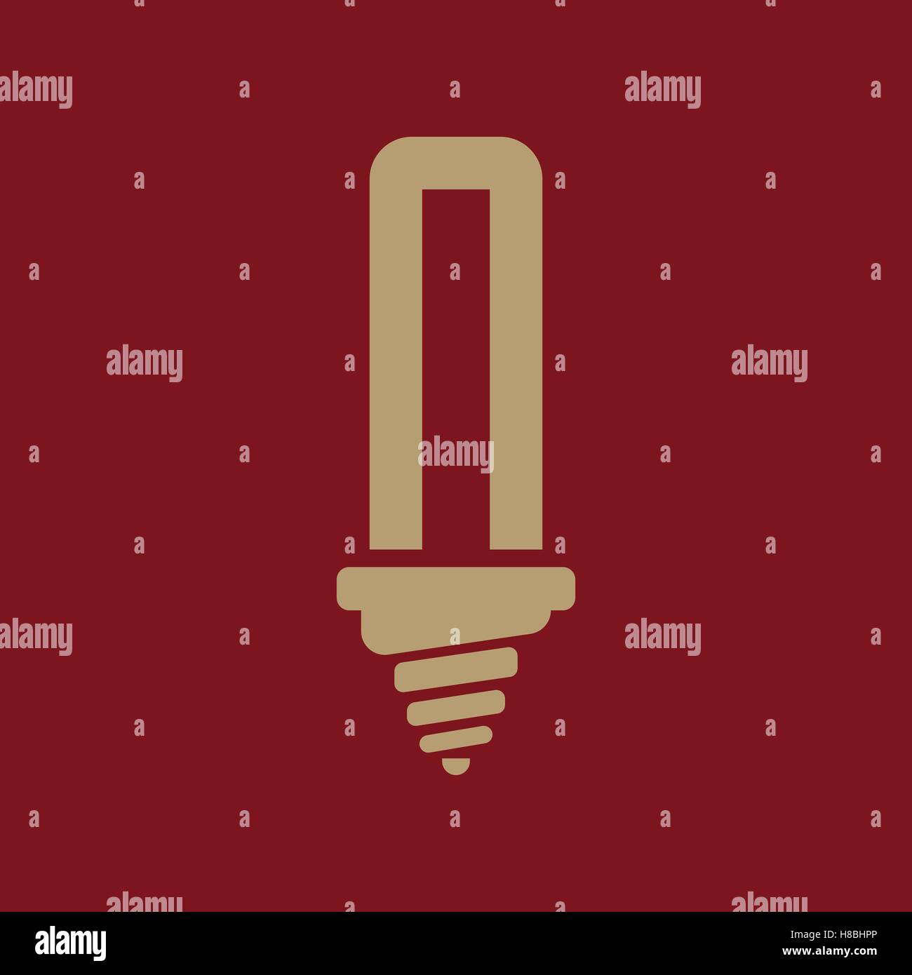 The fluorescent light bulb icon. Lamp and bulb, lightbulb symbol.UI ...