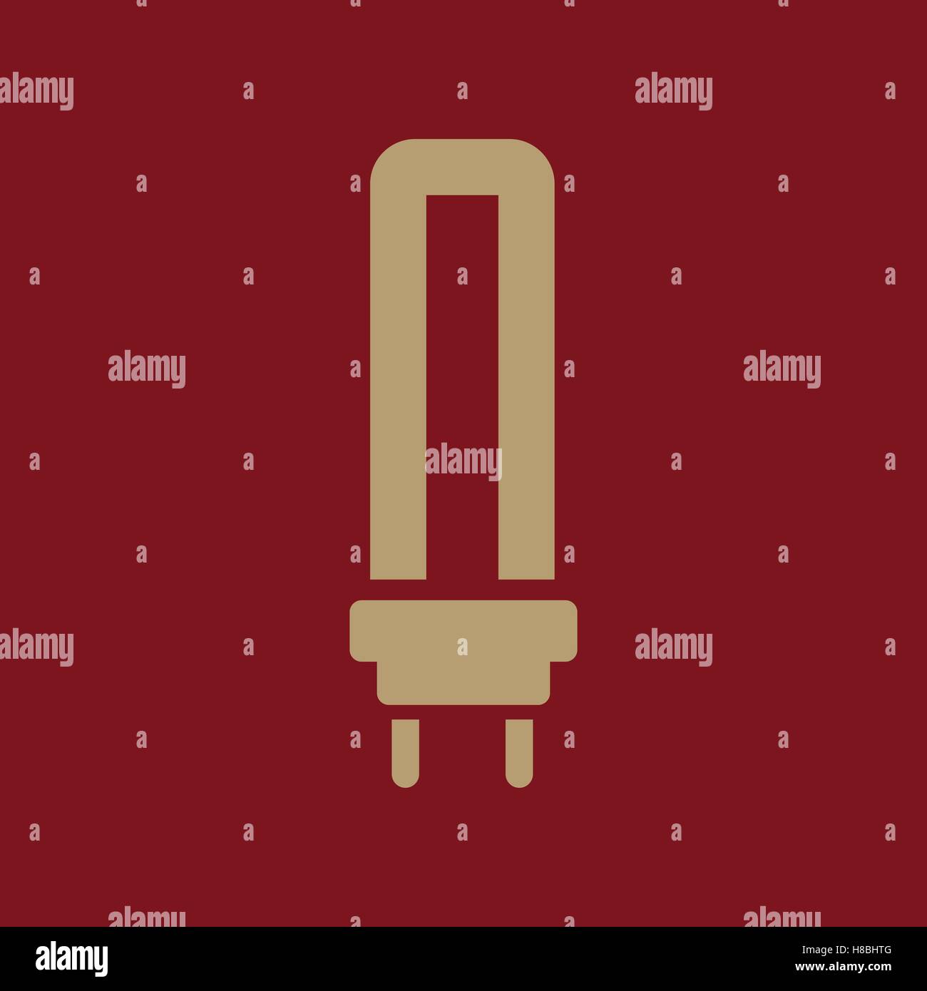 The fluorescent light bulb icon. Lamp and bulb, lightbulb symbol.UI ...