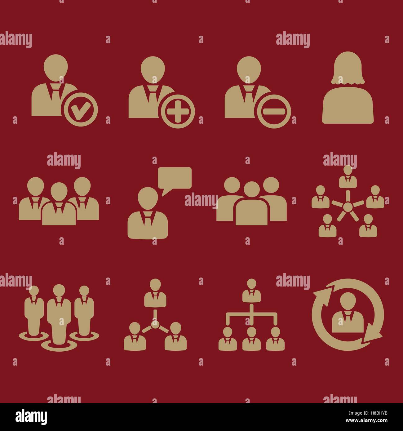 Management icon set 12 icons hi-res stock photography and images - Alamy
