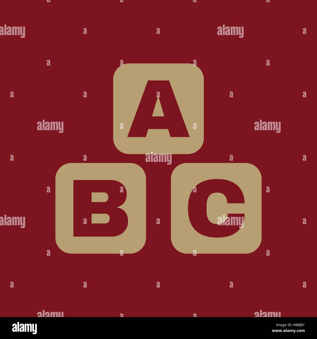 ABC building blocks icon. ABC bricks vector design. Baby bricks symbol ...