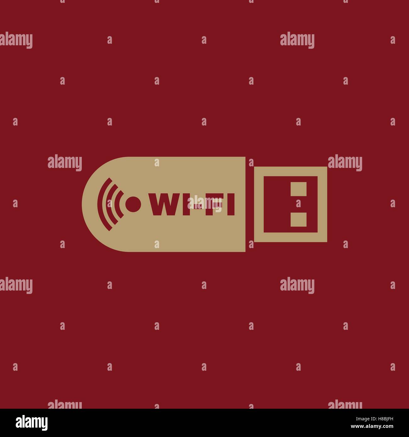 The wifi adapter icon. Transfer and connection, data, wifi symbol. UI ...