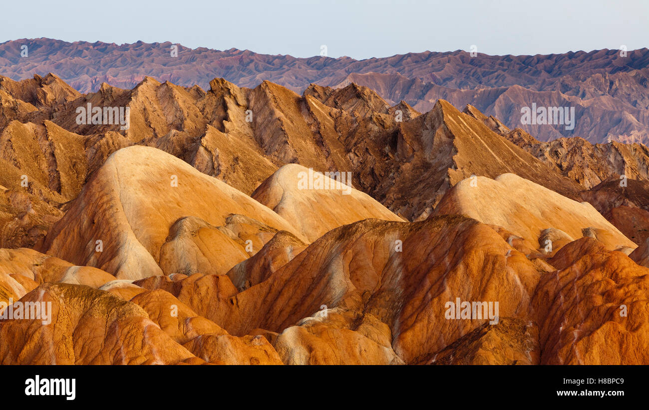 Colorful rock formations, Zhangye Danxia National Geological Park ...
