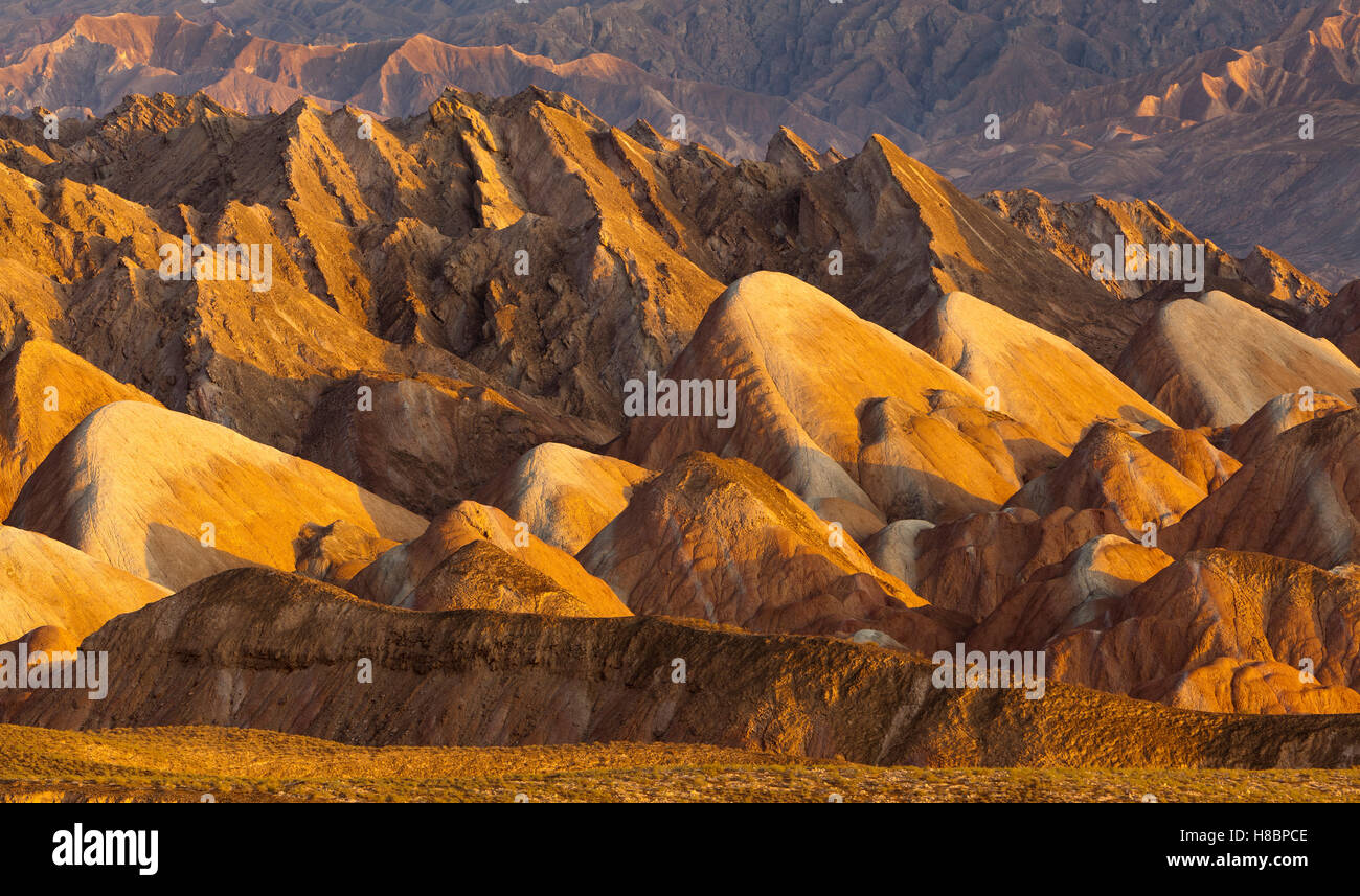 Colorful rock formations, Zhangye Danxia National Geological Park ...
