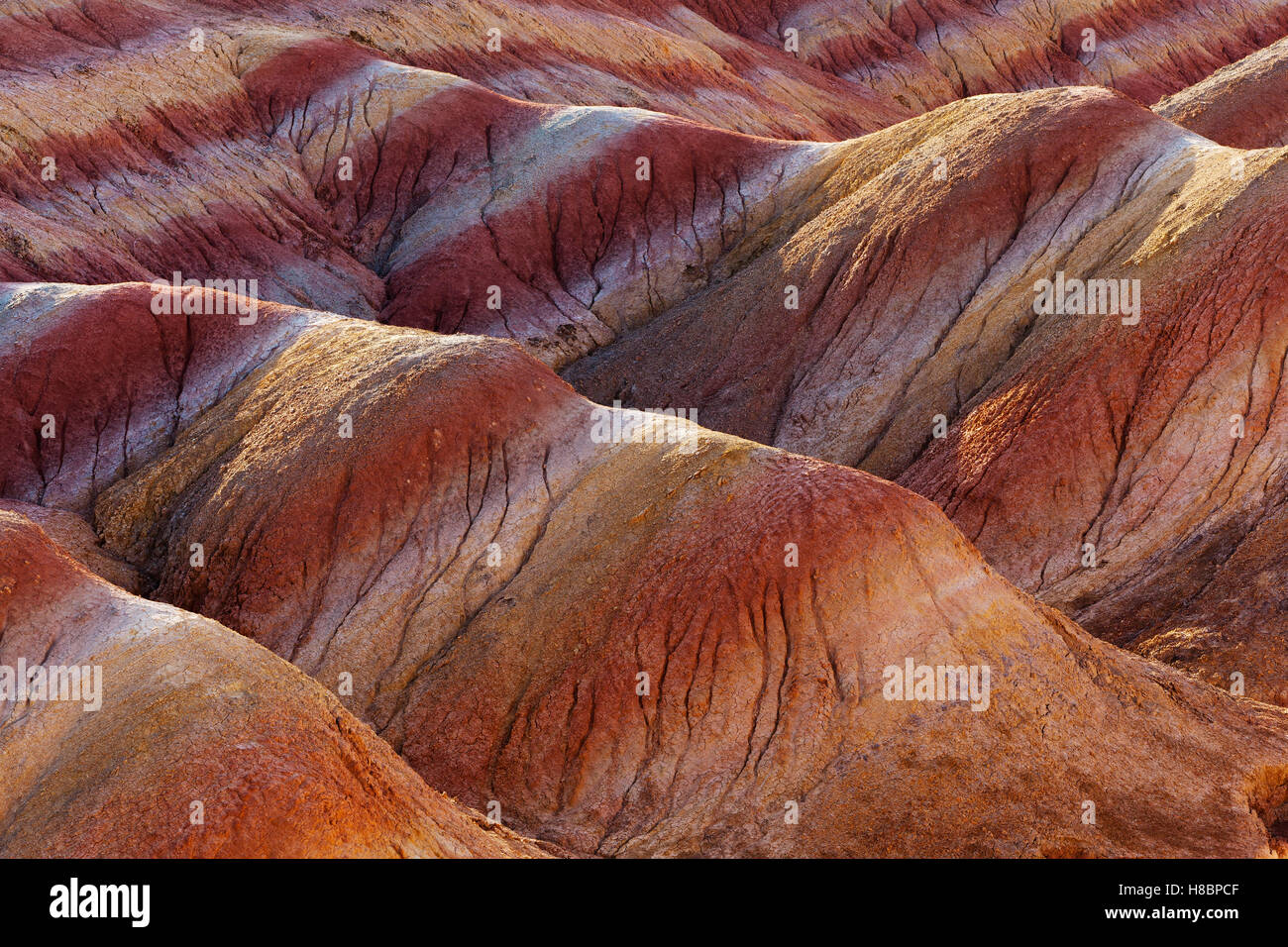 Colorful rock formations, Zhangye Danxia National Geological Park ...