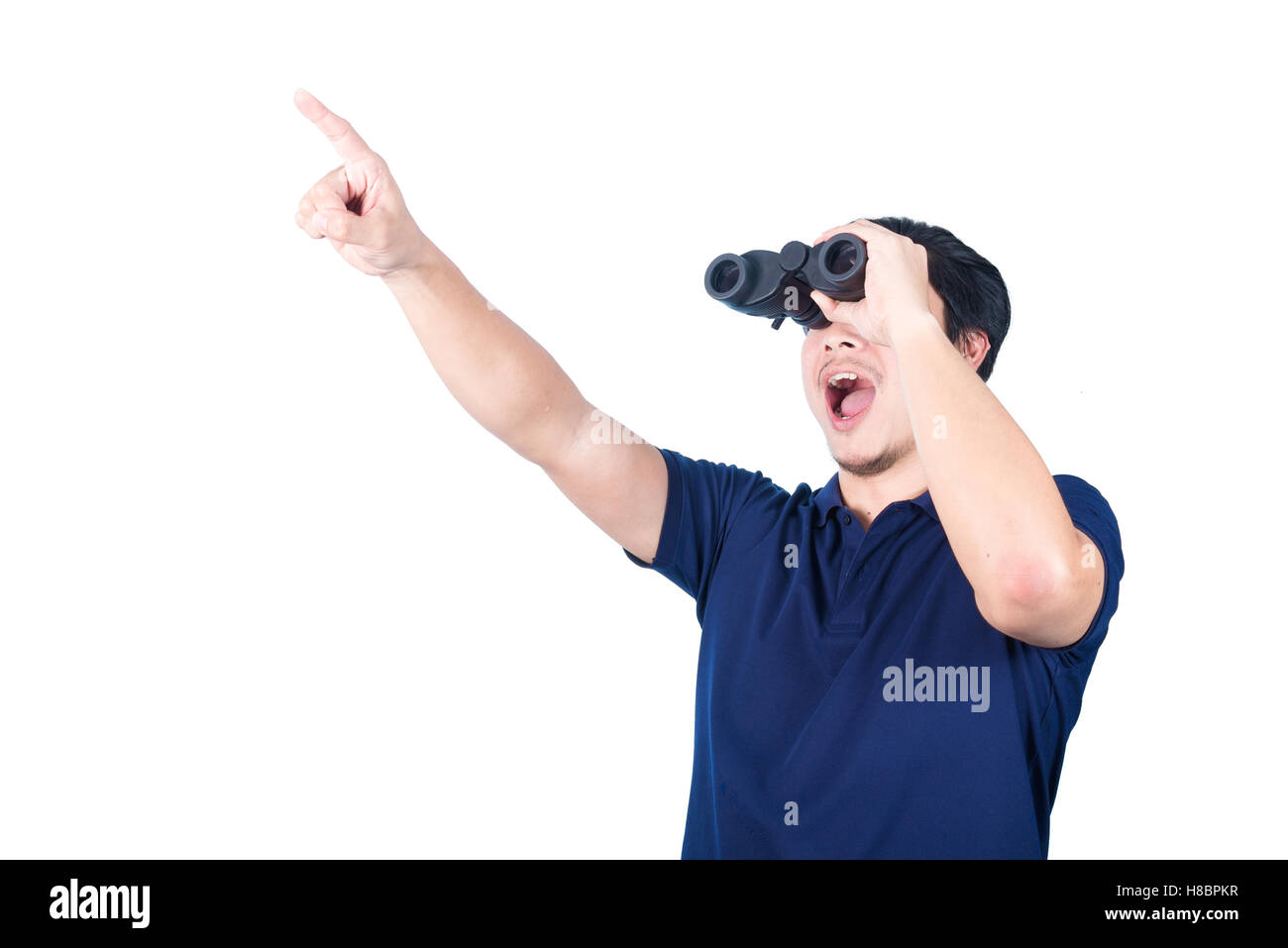 Businessman holding binoculars in hand Cut Out Stock Images & Pictures ...