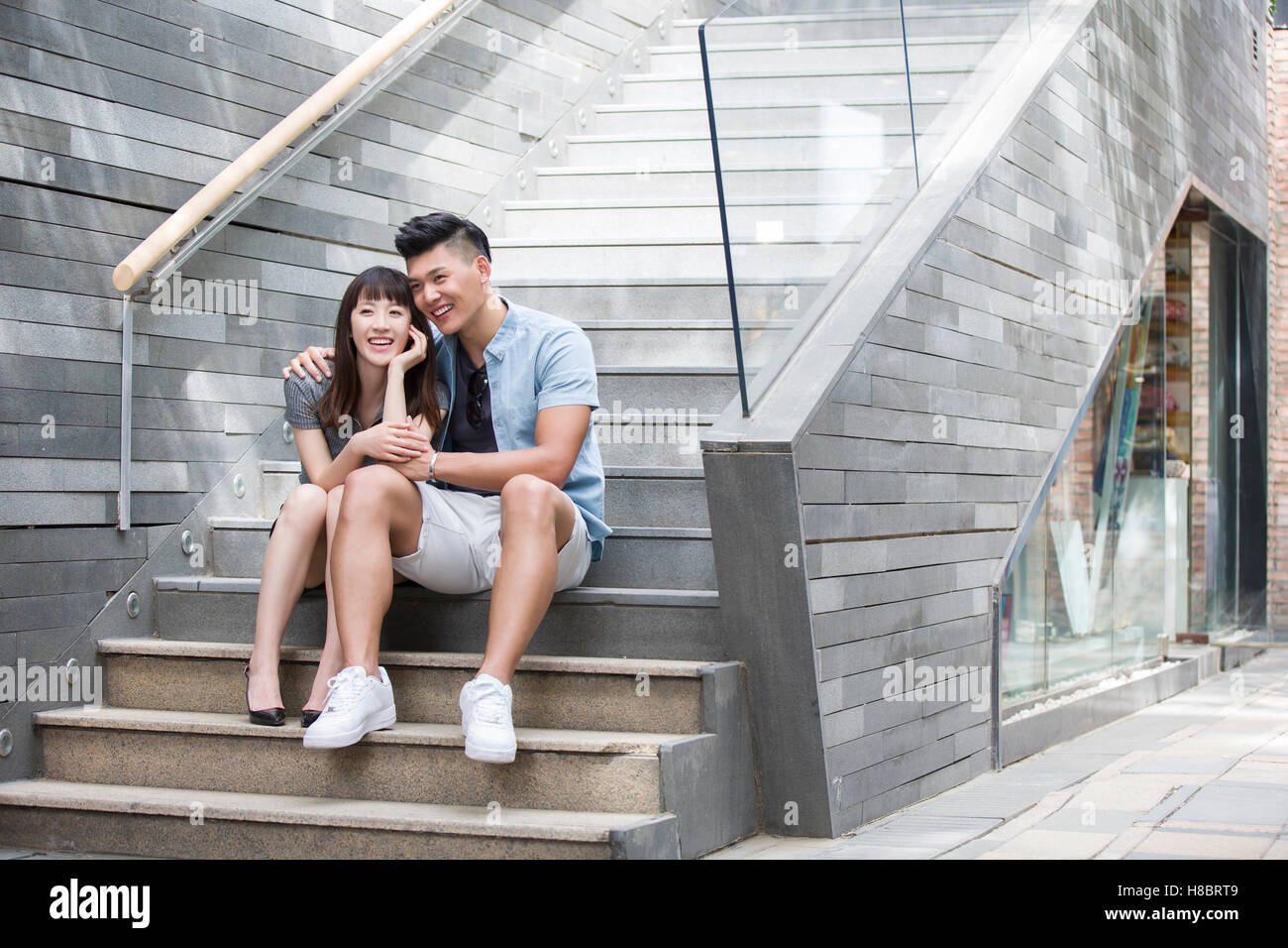 Happy young Chinese couple Stock Photo - Alamy