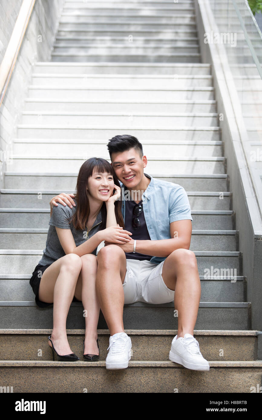 Happy young Chinese couple Stock Photo - Alamy