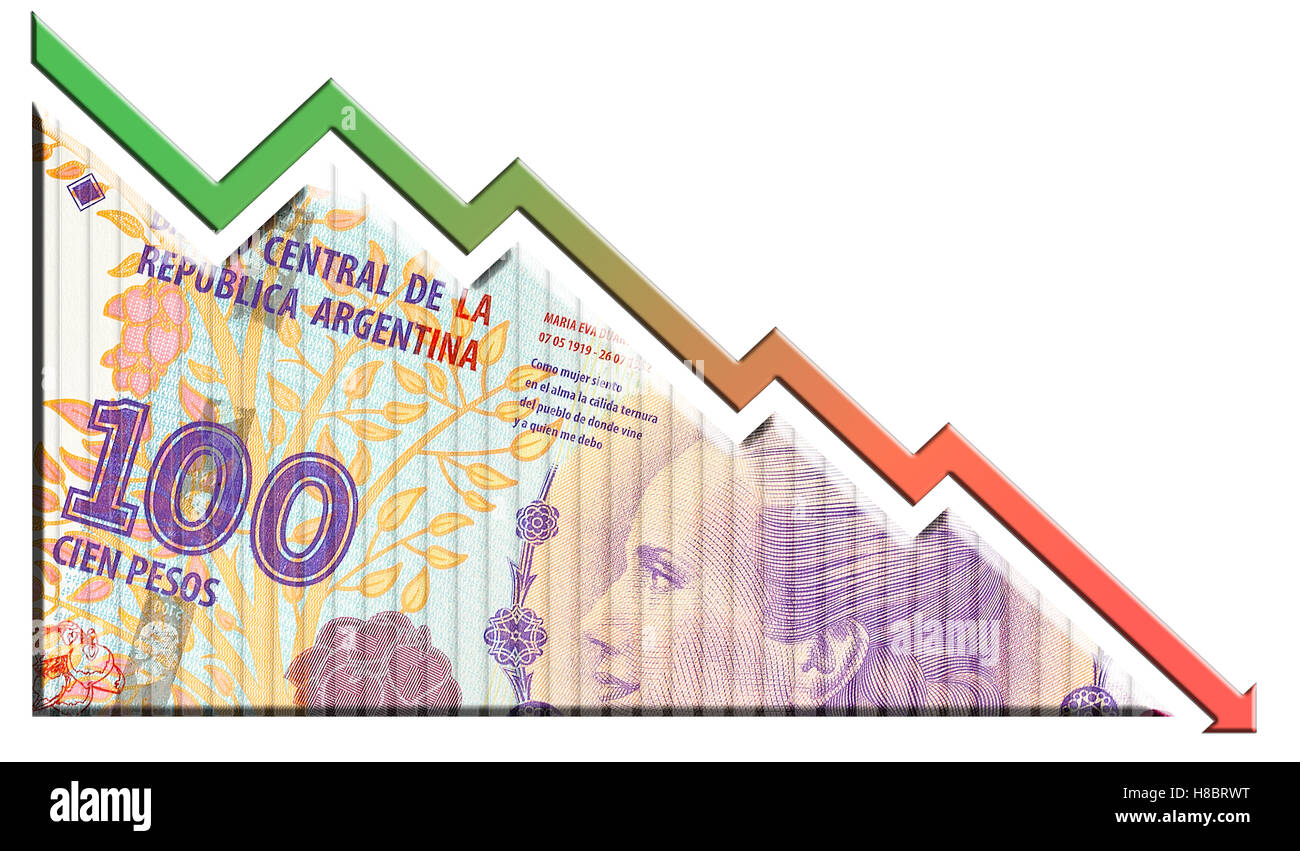 A money bill looking like a declining graph with an downward pointing ...