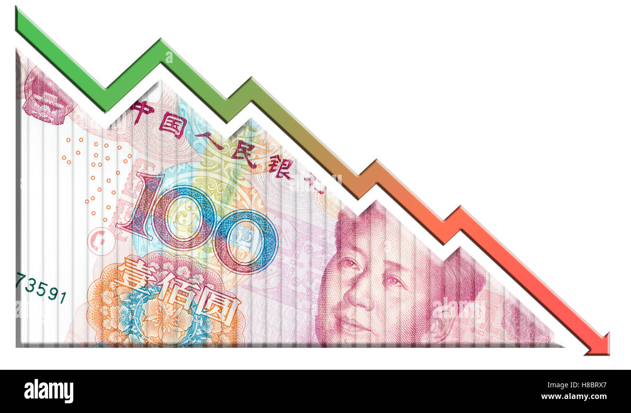 A money bill looking like a declining graph with an downward pointing ...