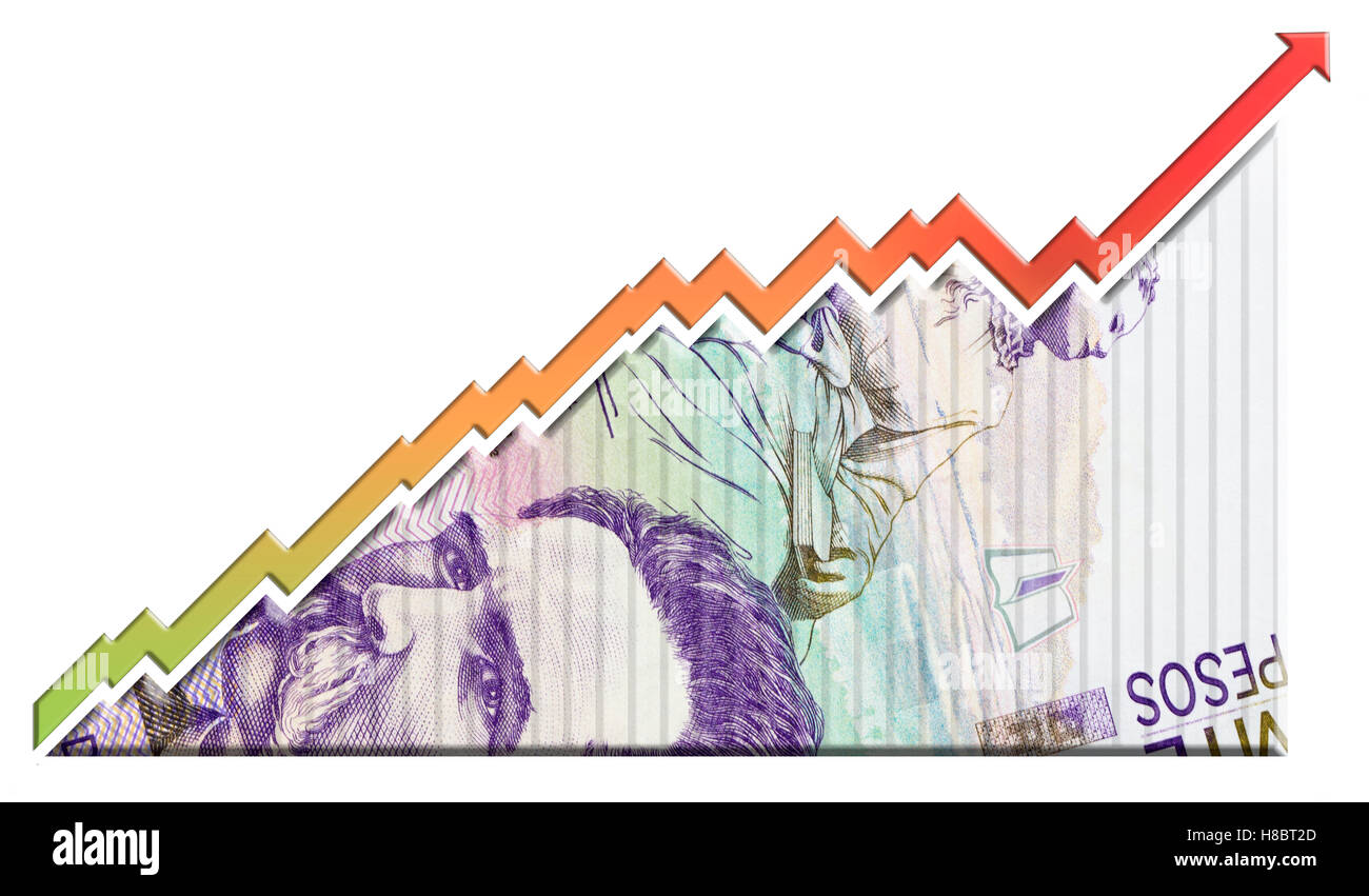A money bill looking like a growth graph with an upwardspointing arrow ...