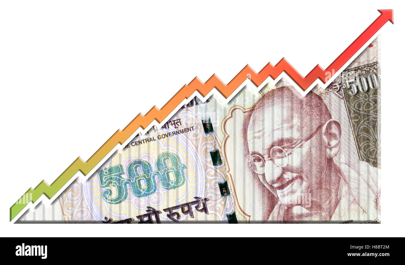 A money bill looking like a growth graph with an upwardspointing arrow ...