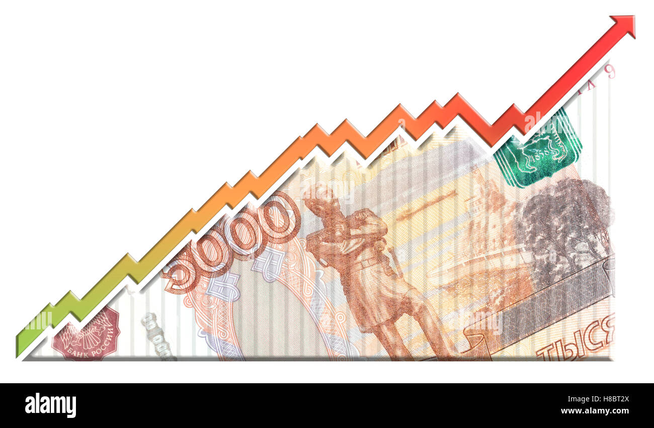A money bill looking like a growth graph with an upwardspointing arrow ...