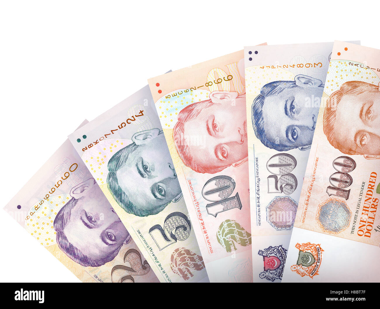 Money bills stacked like a fan creating a colorful background Stock ...