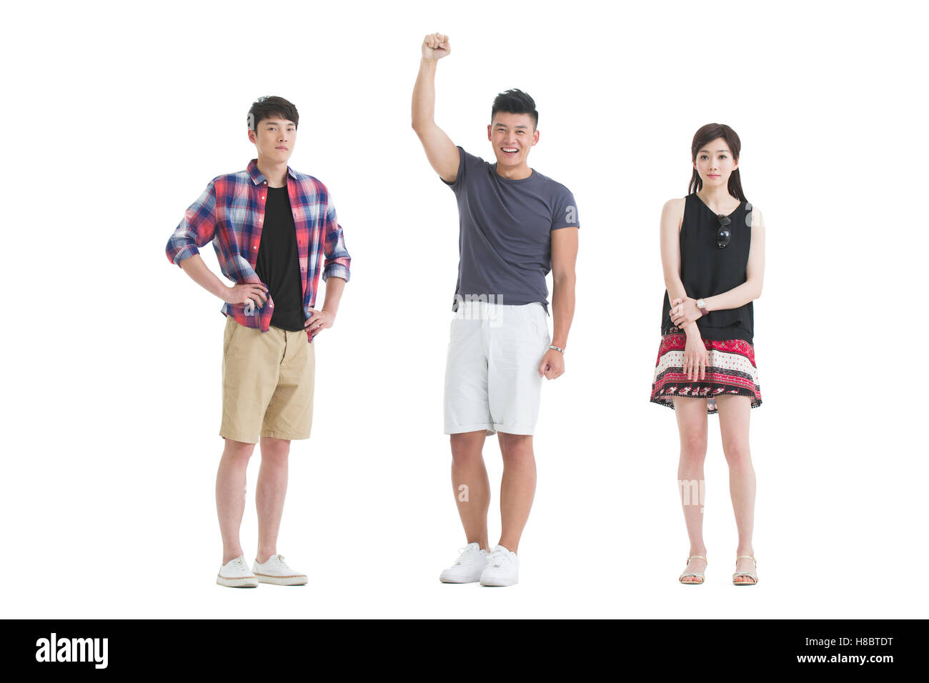 Three young Chinese people Stock Photo - Alamy