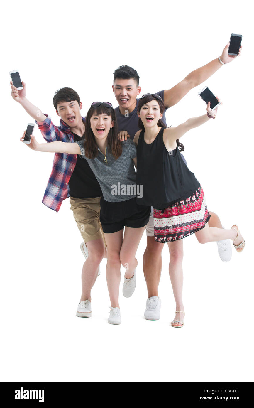 Studio shot smart phones Cut Out Stock Images & Pictures - Alamy
