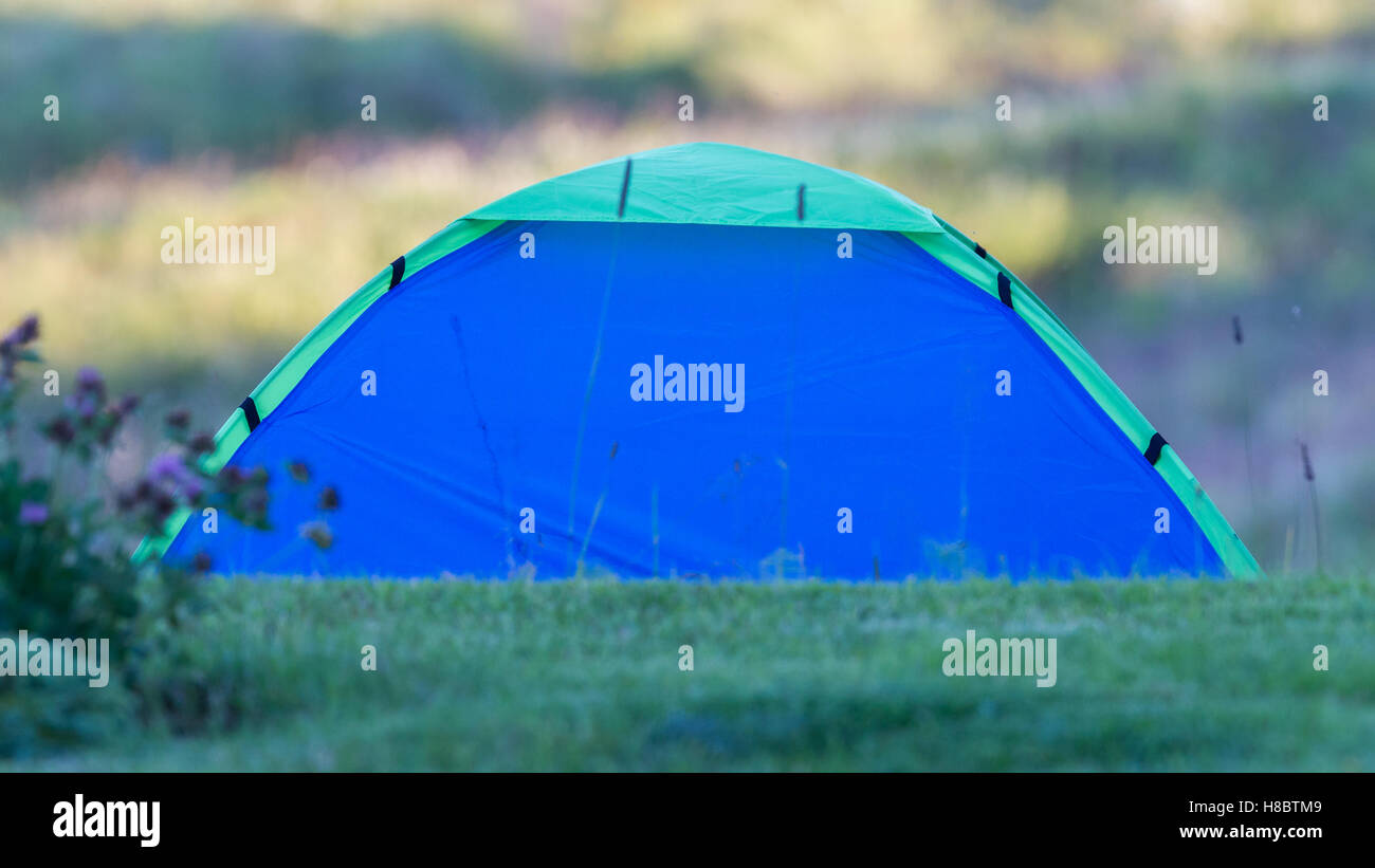 Small blue tent hi-res stock photography and images - Alamy