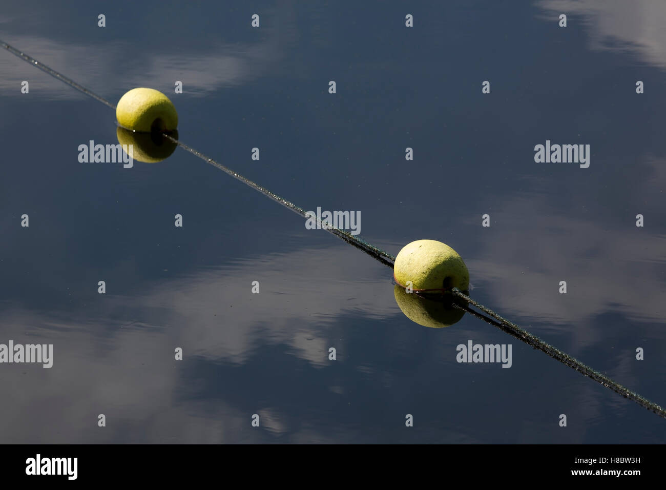 line of buoys Stock Photo - Alamy