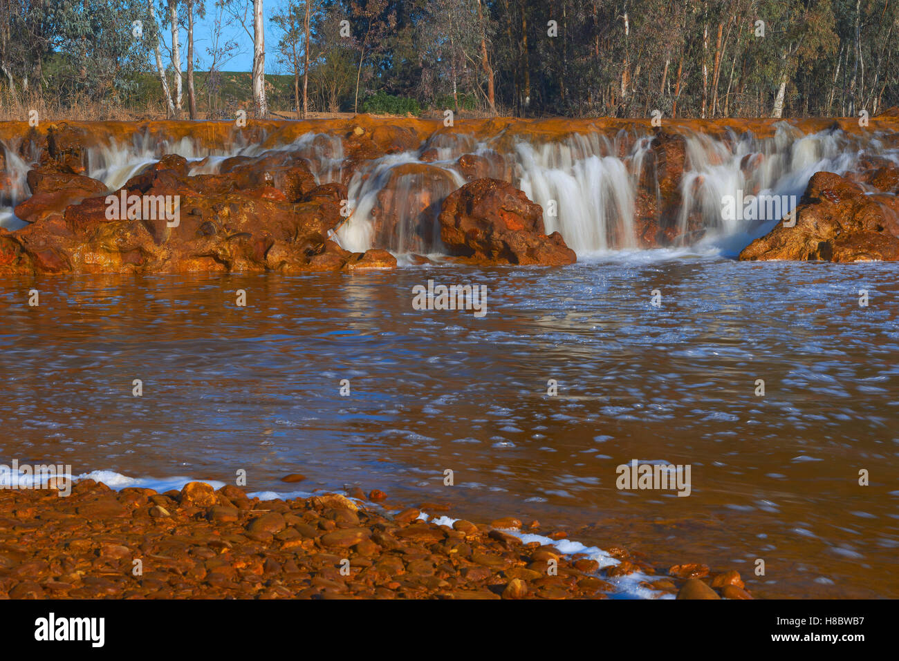Rio Tinto, Tinto River, Rio Tinto mines, Huelva province, Andalusia ...