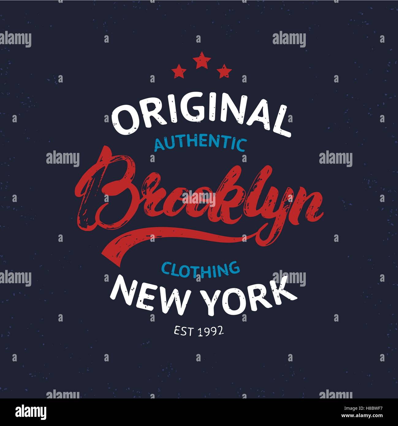 Vintage Brooklyn label. Quality tee print. Brooklyn hand written ...