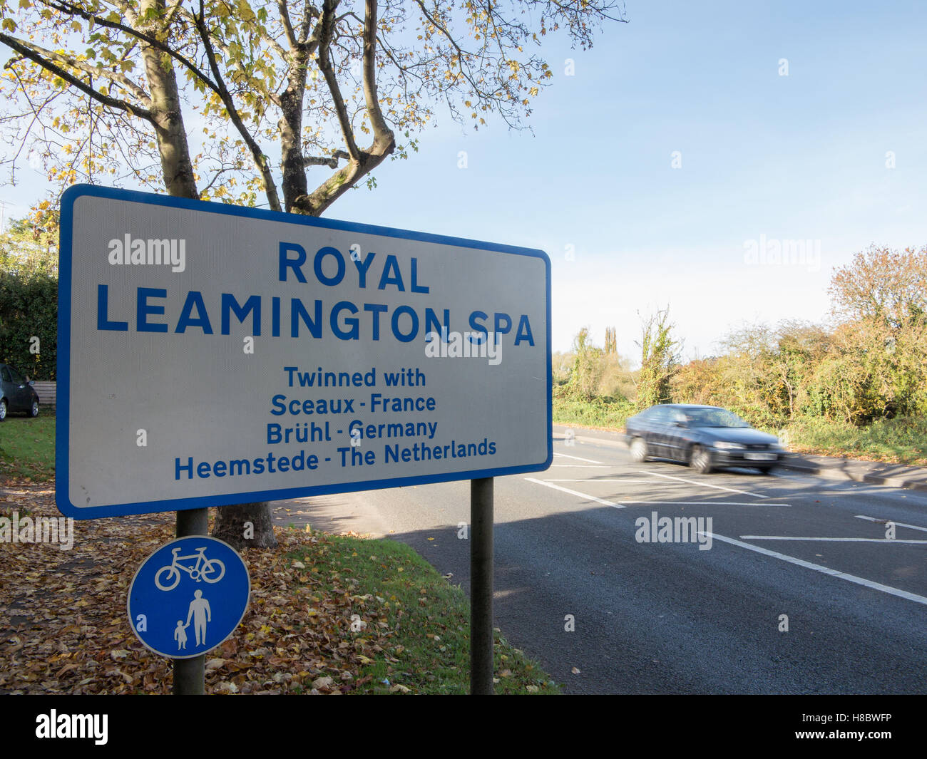 Royal Leamington Spa sign Stock Photo - Alamy