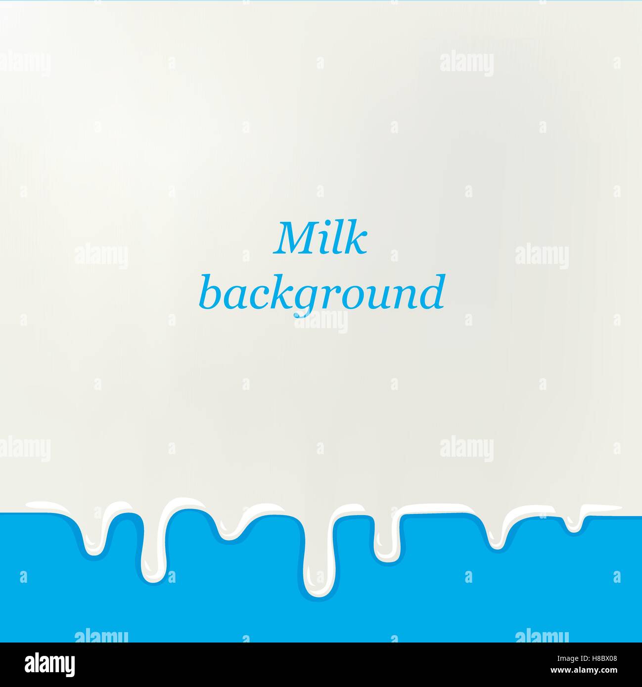 Milk background for greeting card, poster. White smudges splashes on ...