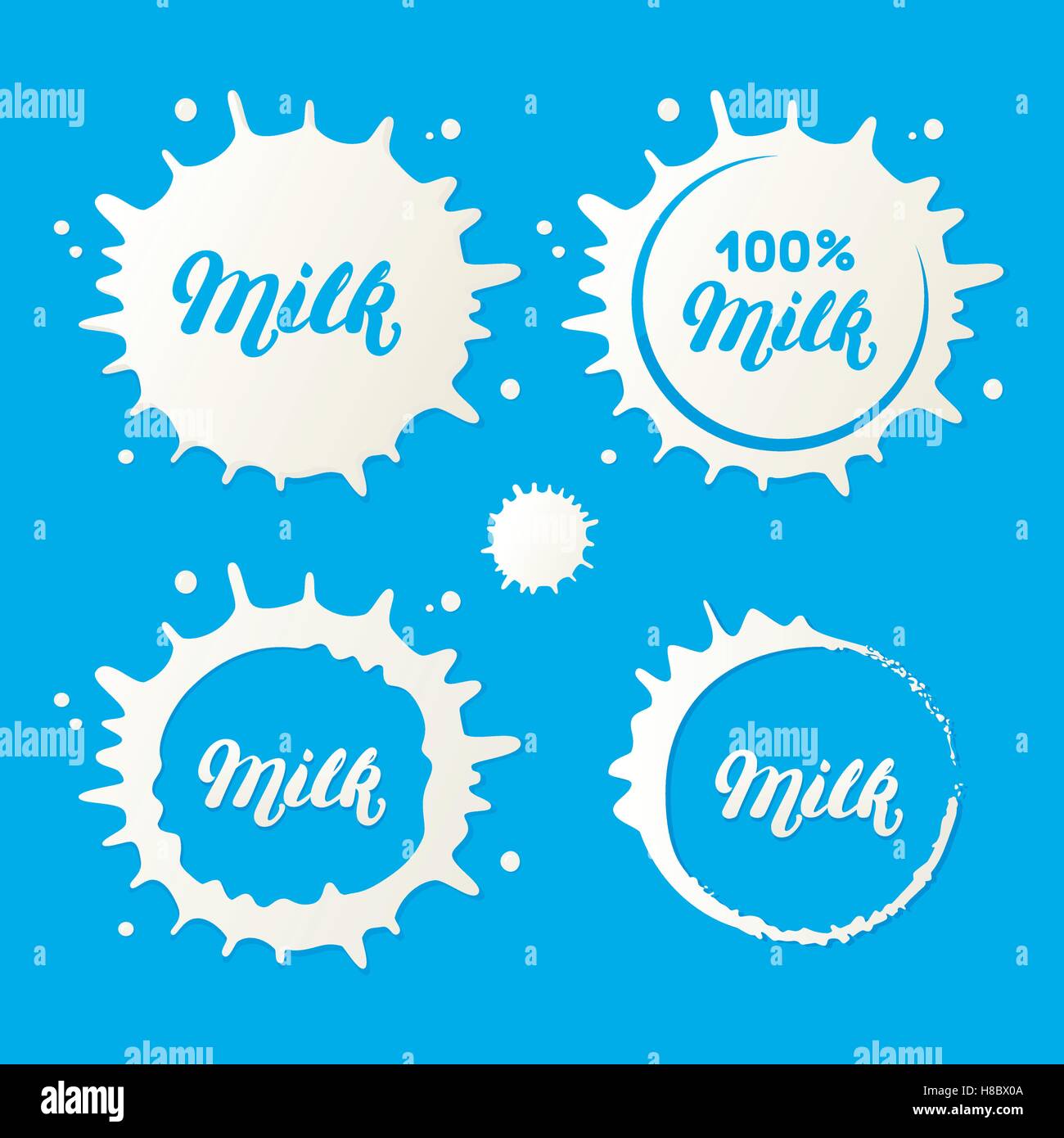 Milk splash hand drawing Stock Vector Images - Alamy